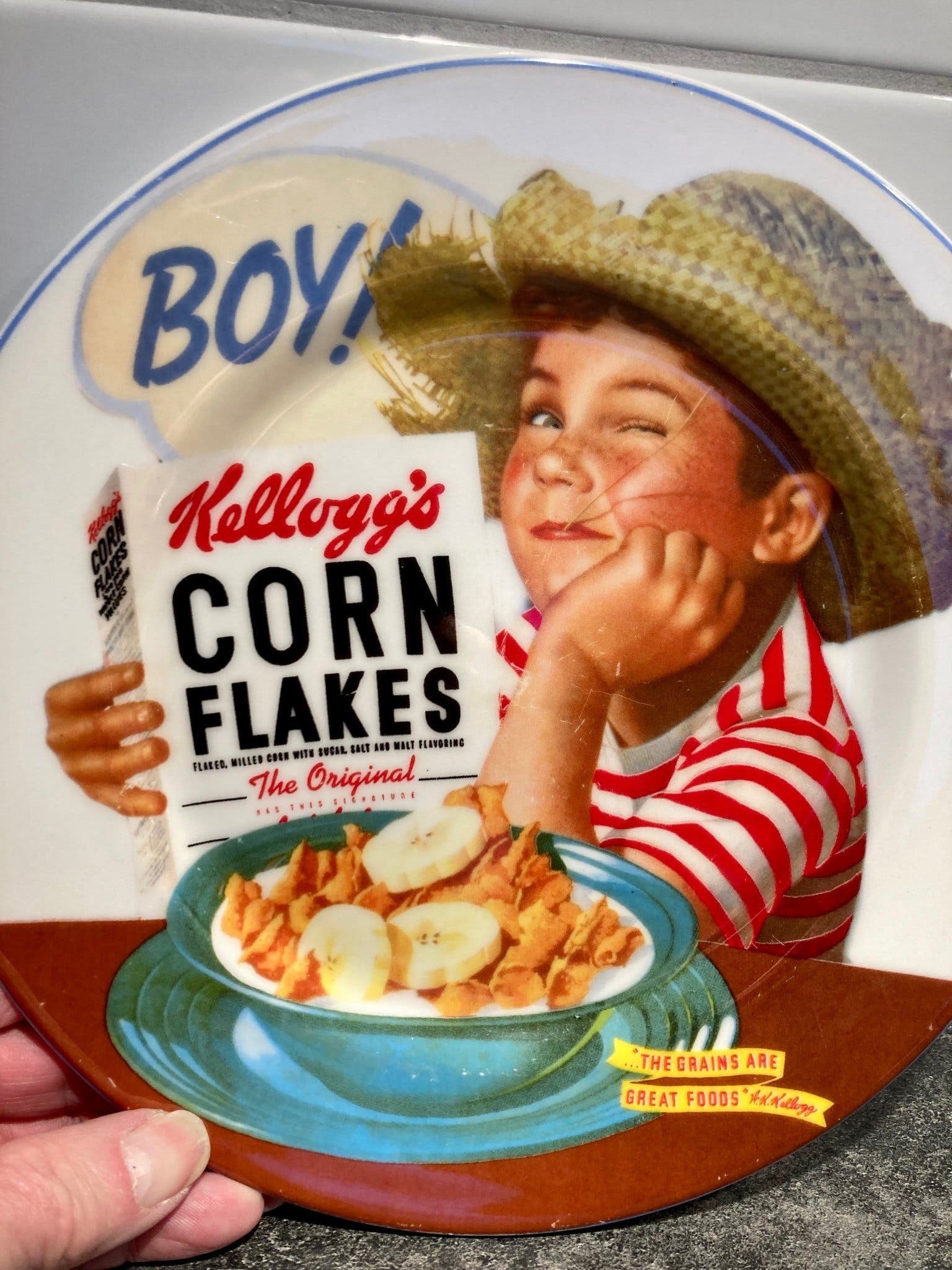 Vintage Kellogg's Corn Flakes Tallrik | Köp på Tradera (656106481)