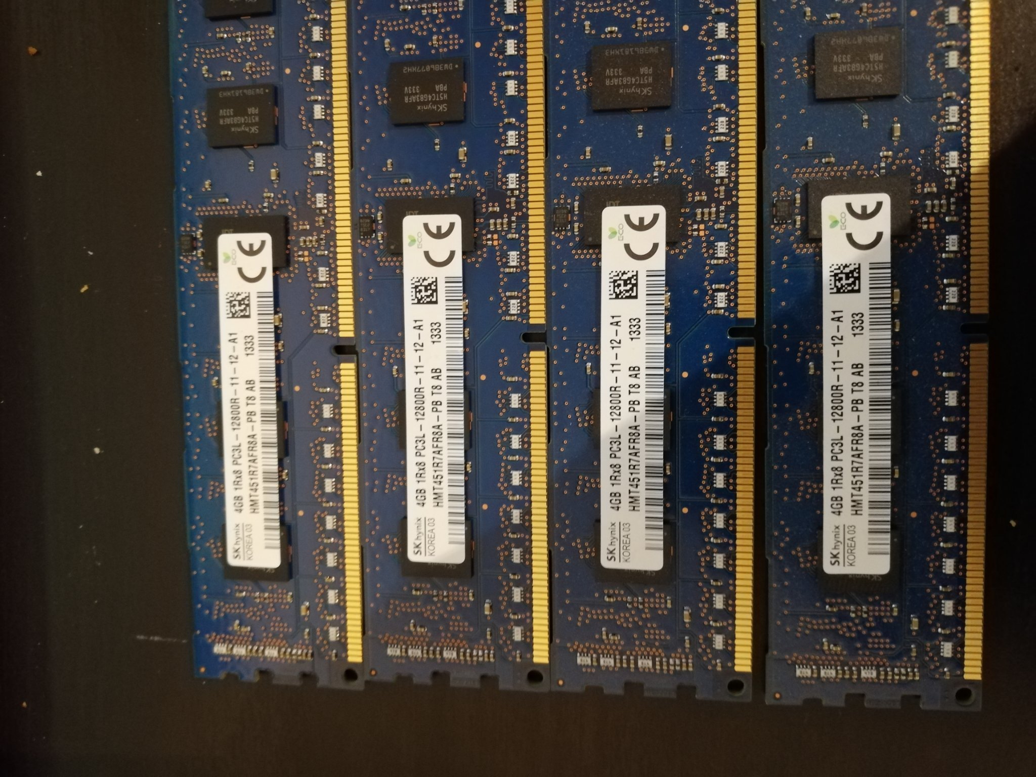 DDR3 ECC 16gb kit (4x4gb) 1600mhz (395507079) ᐈ Köp på Tradera
