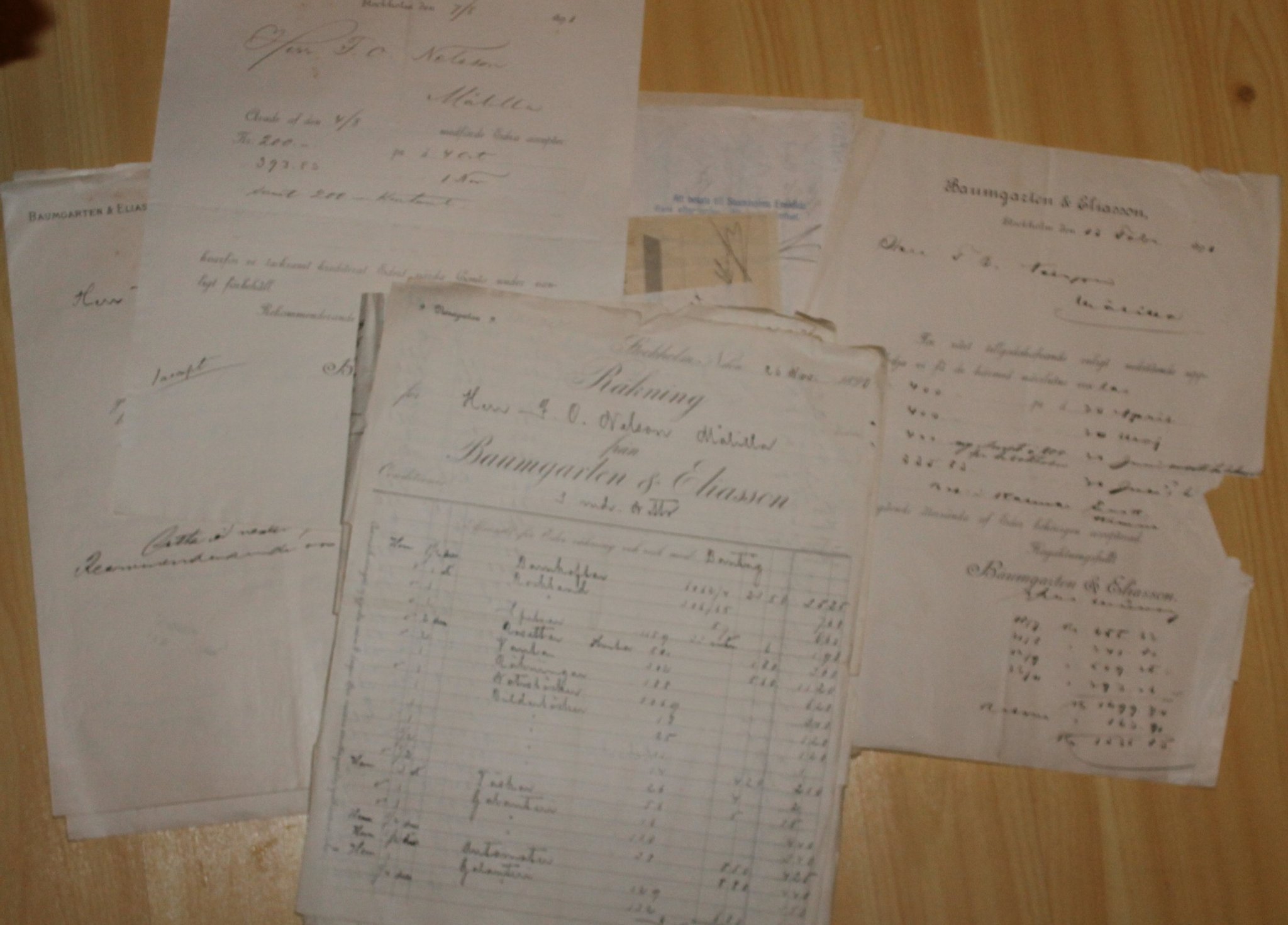 Historiska dokument från Baumgarten & Eliasson .. | Köp på Tradera (686516206)