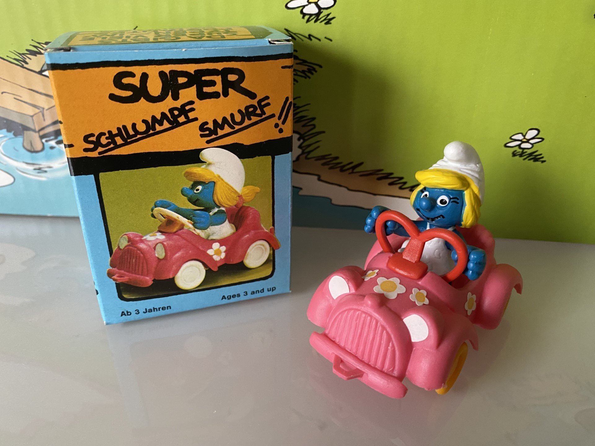 Supersmurfa med ROSA BIL - 40241 - SÄLLSYNT med.. | Köp på Tradera ...
