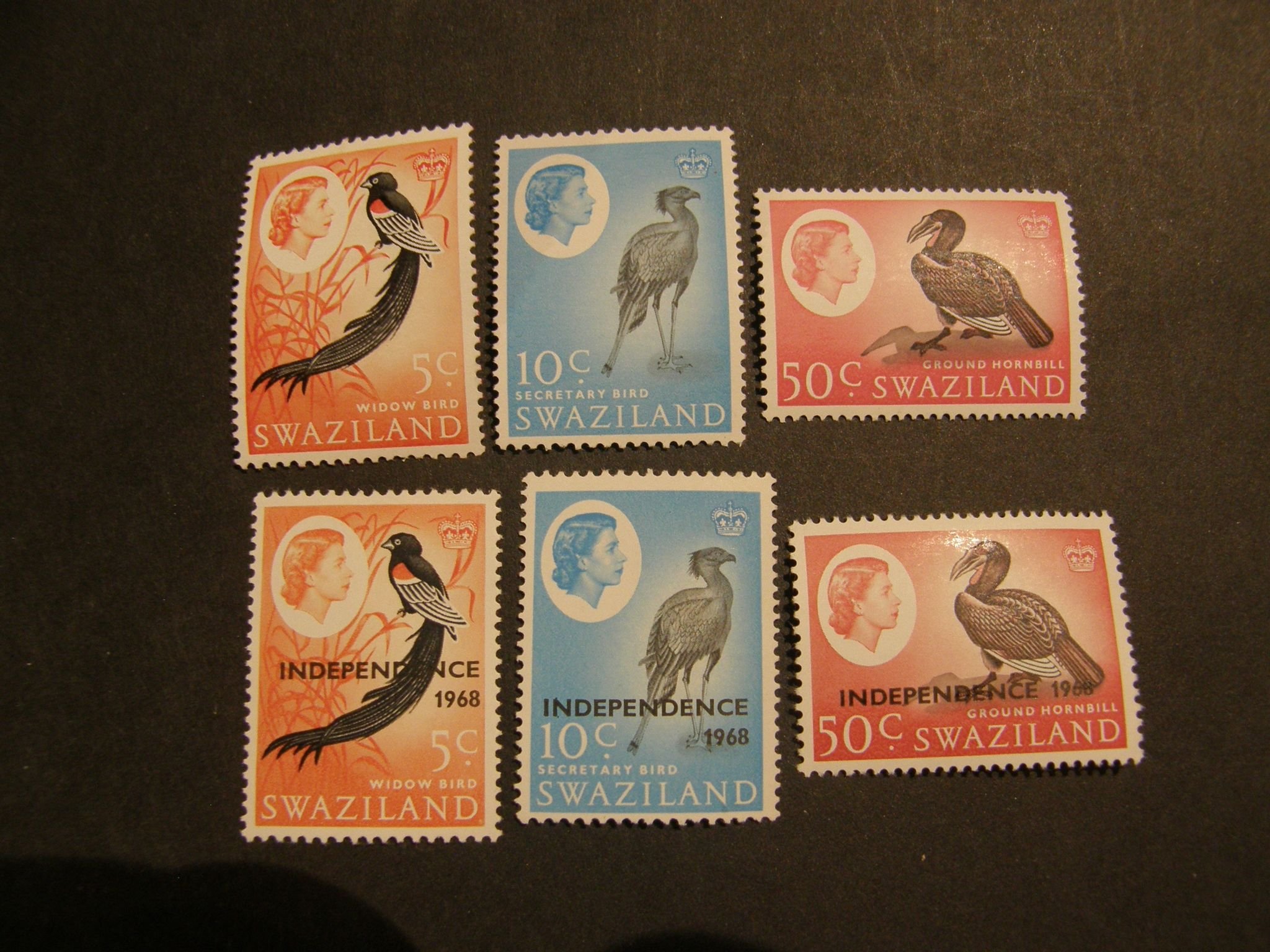 SWAZILAND 1962/68 Parti (6) Fåglar **/* Mi ** 36e | Köp på Tradera ...