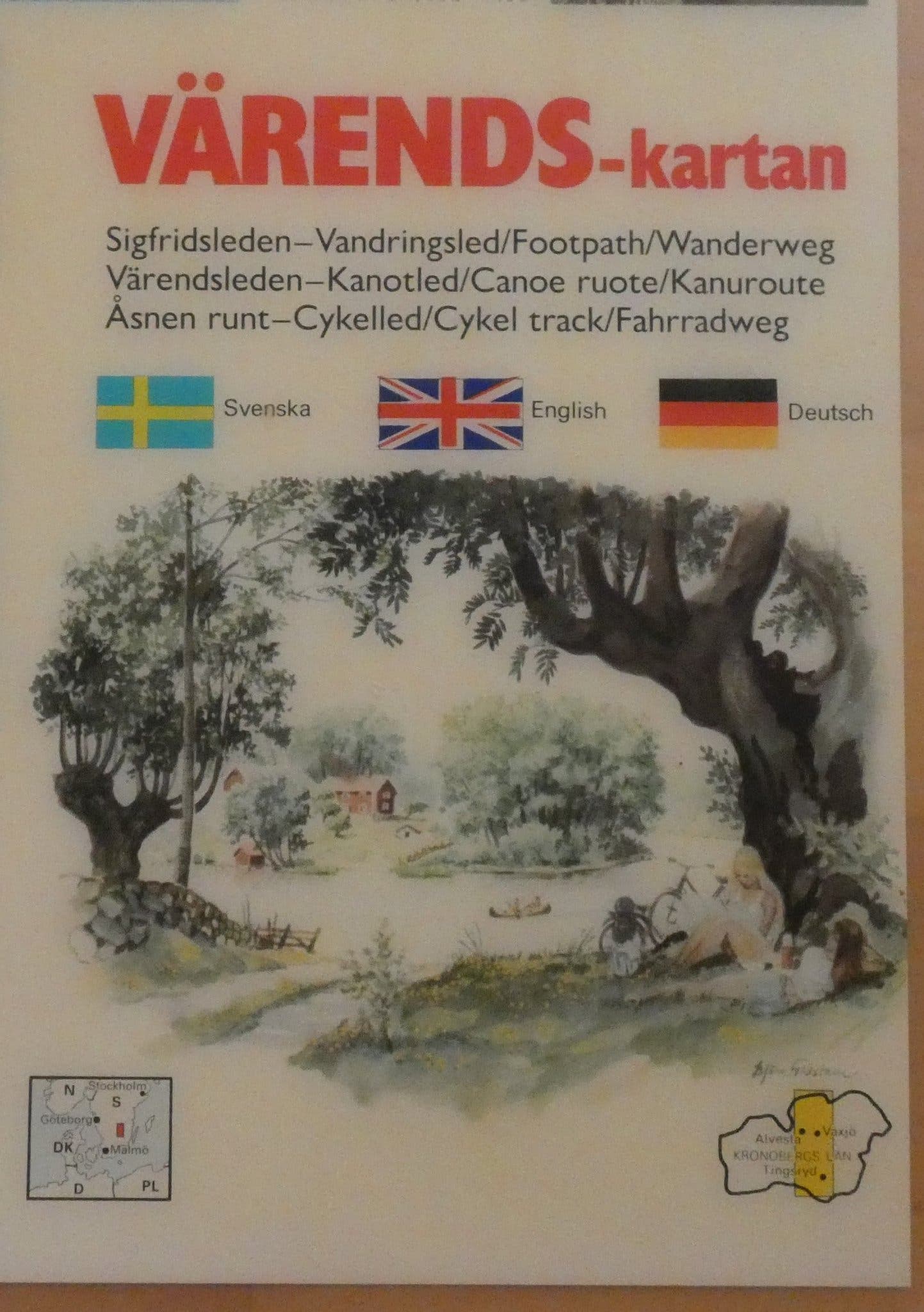 Värends-kartan med Sigfridsleden, Värendsleden .. | Köp på Tradera ...