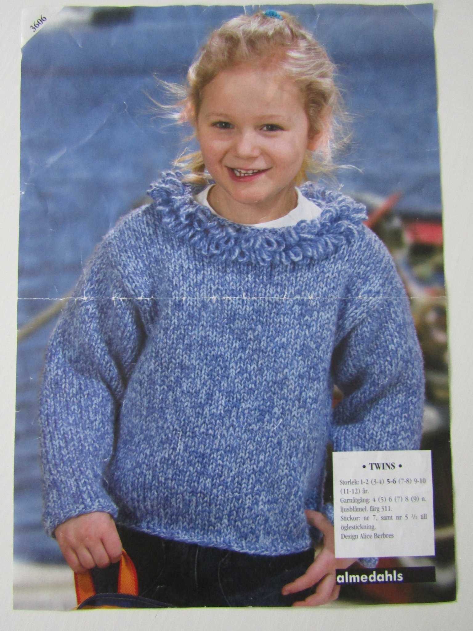 STICKMÖNSTER TILL FIN MYSIG BARNTRÖJA**TRÖJA**B.. | Köp på Tradera ...