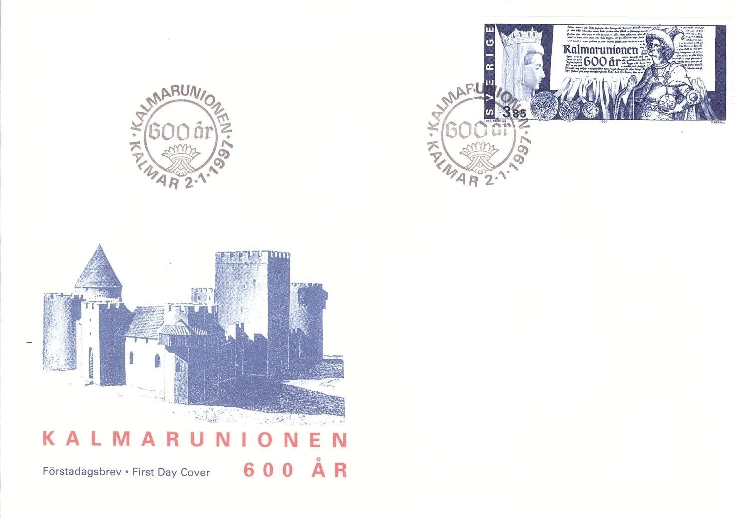 Sverige: FDC 1997. Kalmarunionen 600 år. Bra sk.. | Köp på Tradera ...