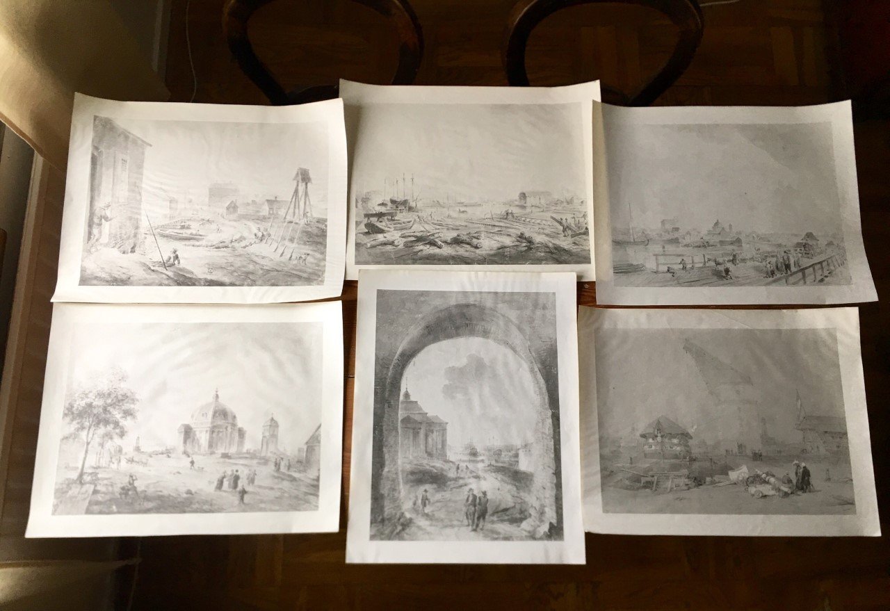 Tavlor - 6 st tryck över Karlskrona (1700-tal) .. | Köp på Tradera ...