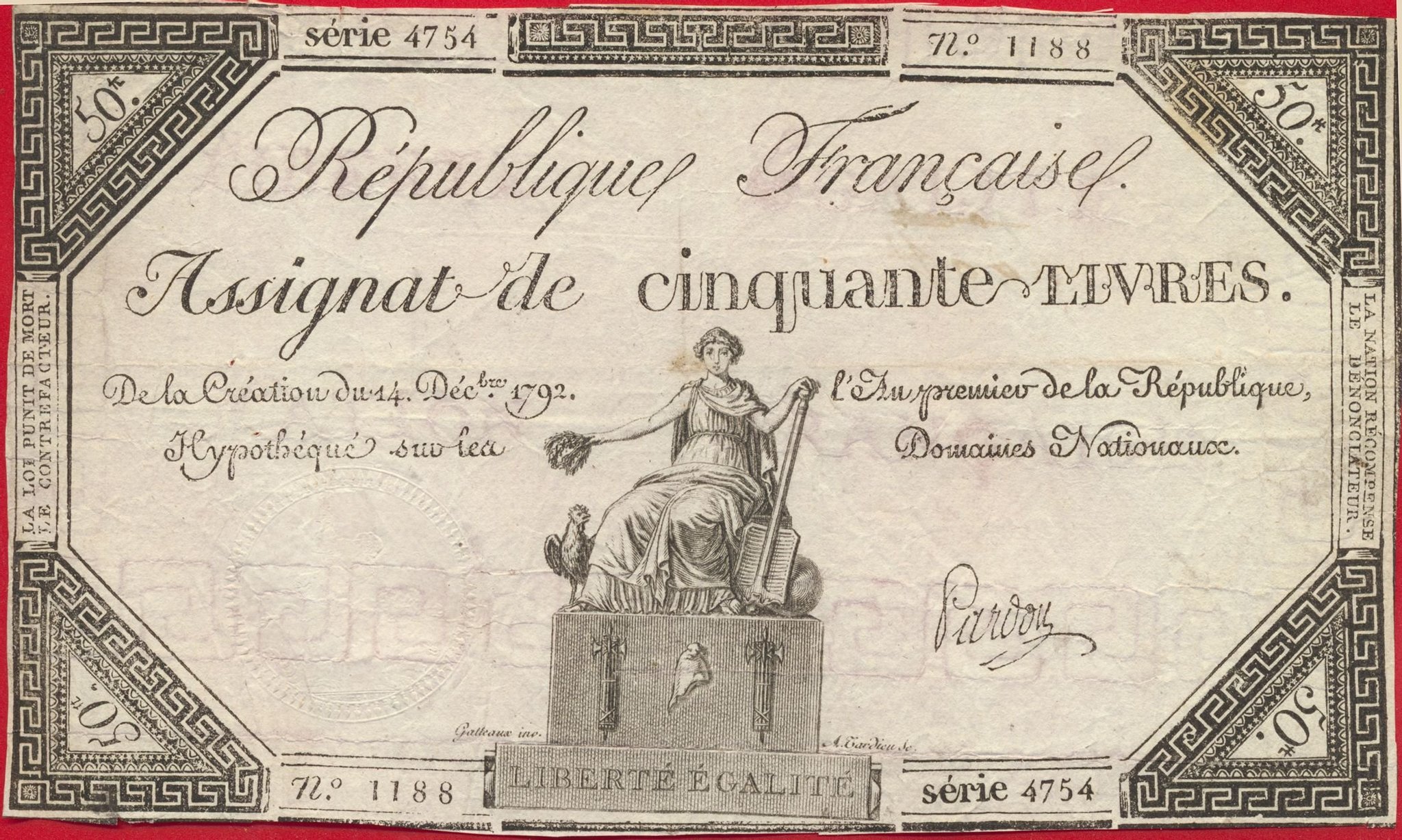 Se produkter som liknar FRANKRIKE - 50 LIVRES -1792 på Tradera (632083649)