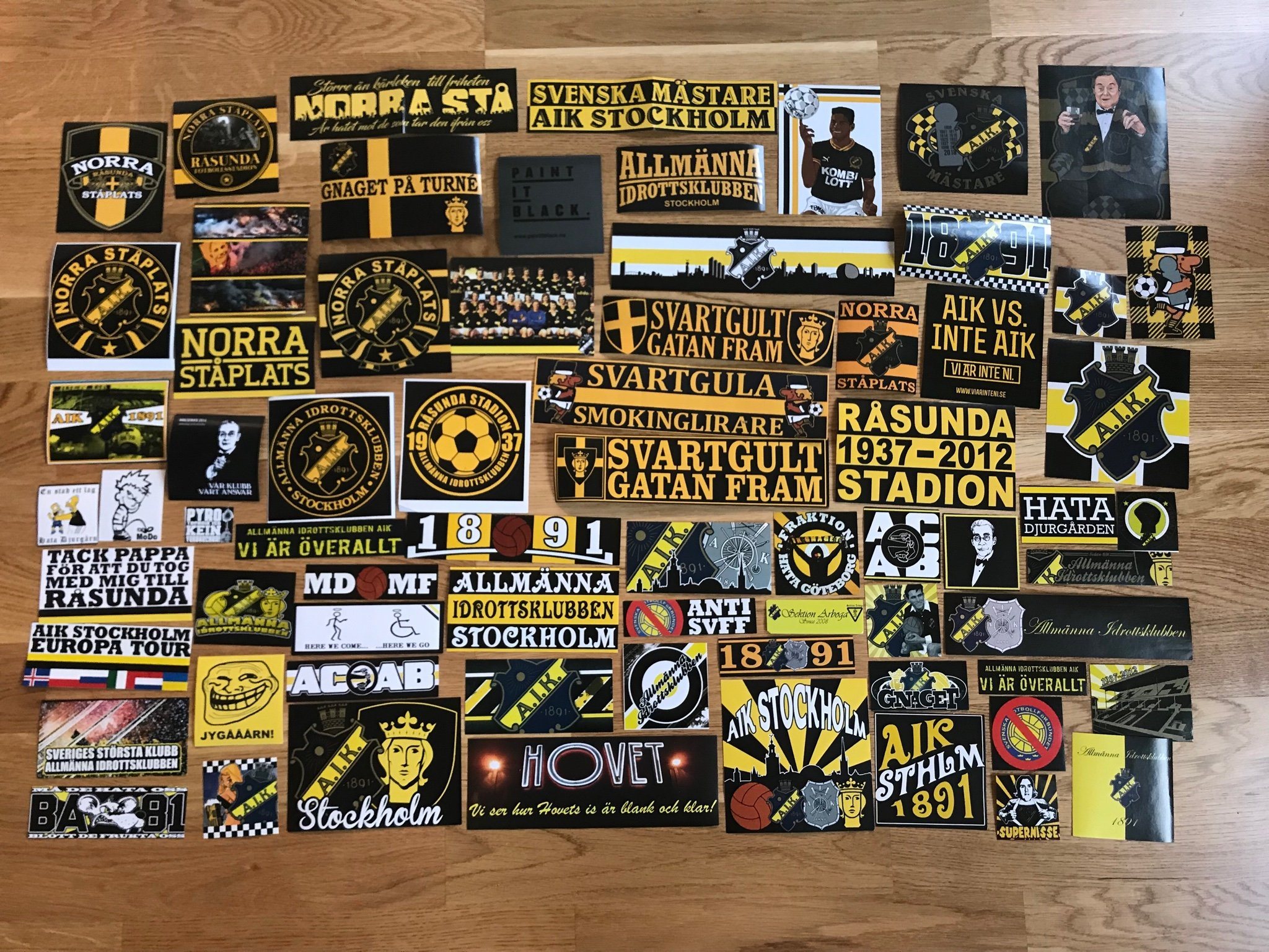 70 st AIK klistermärken, olika motiv. Fri frakt! (339824969) ᐈ Köp på ...