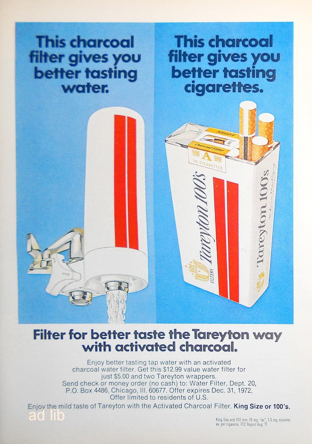 TAREYTON CIGARETTES, REKLAM TIDNINGSANNONS 1972 | Köp på Tradera ...