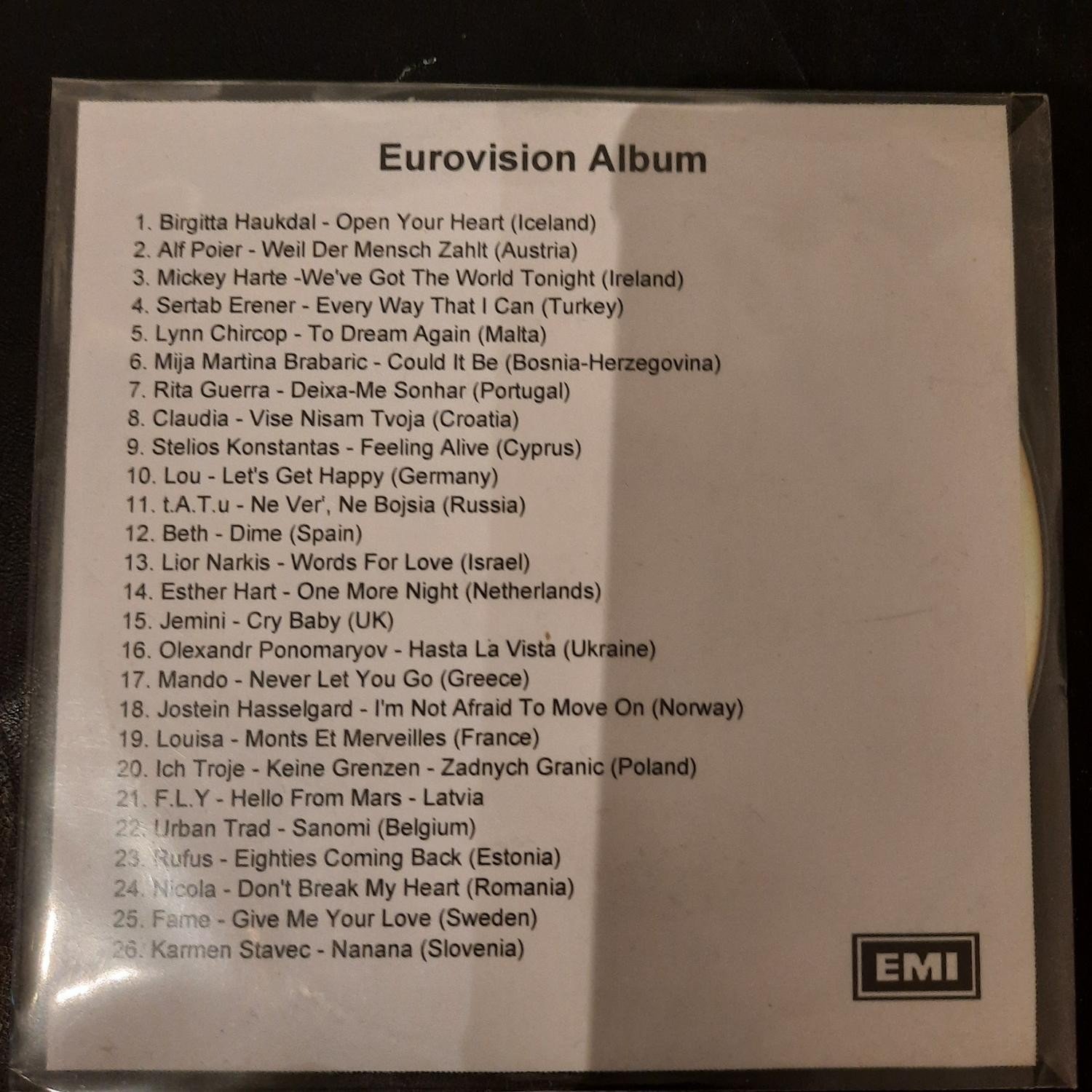 EUROVISION ALBUM / EMI 26-trk Promo CD Album / .. | Köp på Tradera ...