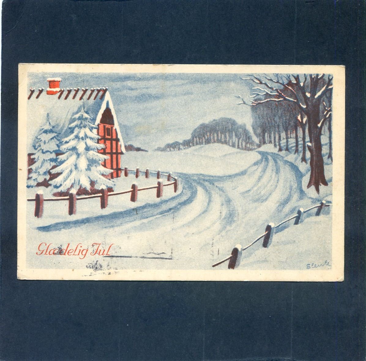 Gladelig Jul Tecknat j.. | Köp från LindbladCartophilia på Tradera ...