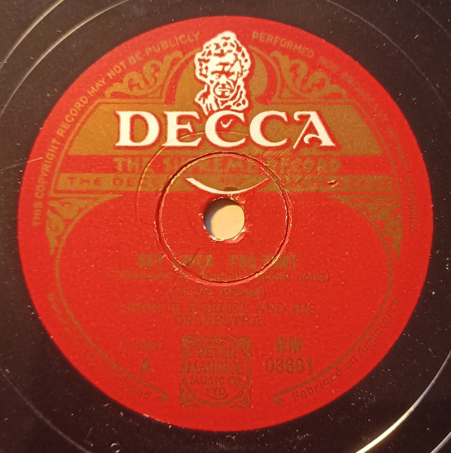 Se produkter som liknar Charlie Barnet - Decca BM 03601 på Tradera ...