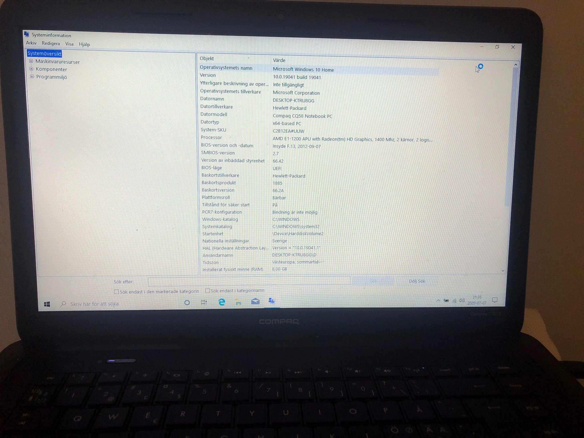 Compaq CQ58 laptop (407293075) ᐈ Köp på Tradera