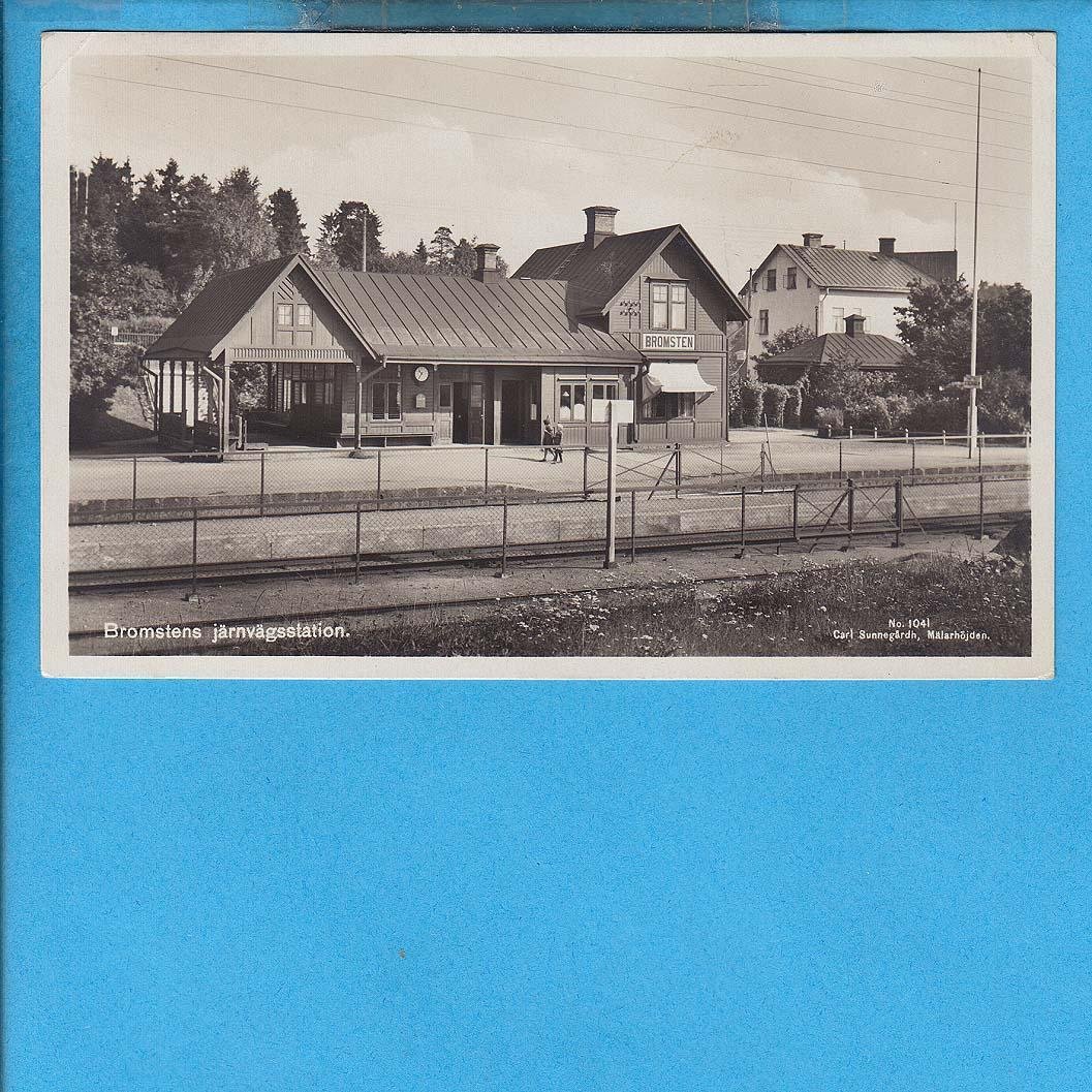BROMSTEN järnvägsstation ca 193.. | Köp från novastamps på Tradera ...