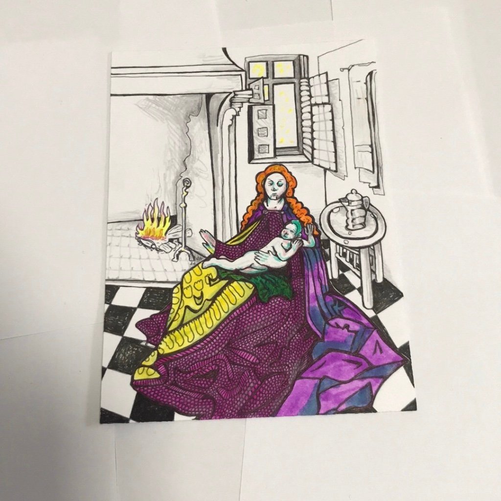 Konst Danny Hennesy 2026 teckning bläck blyerts.. | Köp på Tradera ...