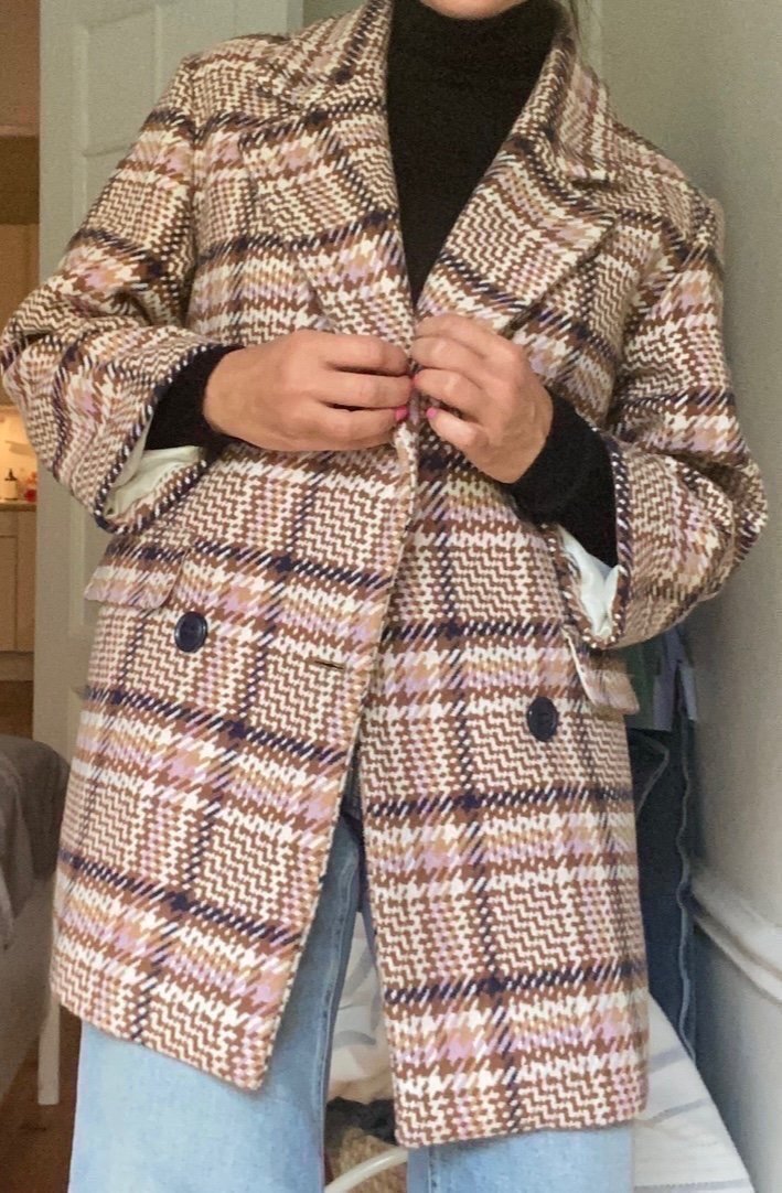 Kavaj, kort kappa Jace check coat Me369 | Köp på Tradera (734769949)