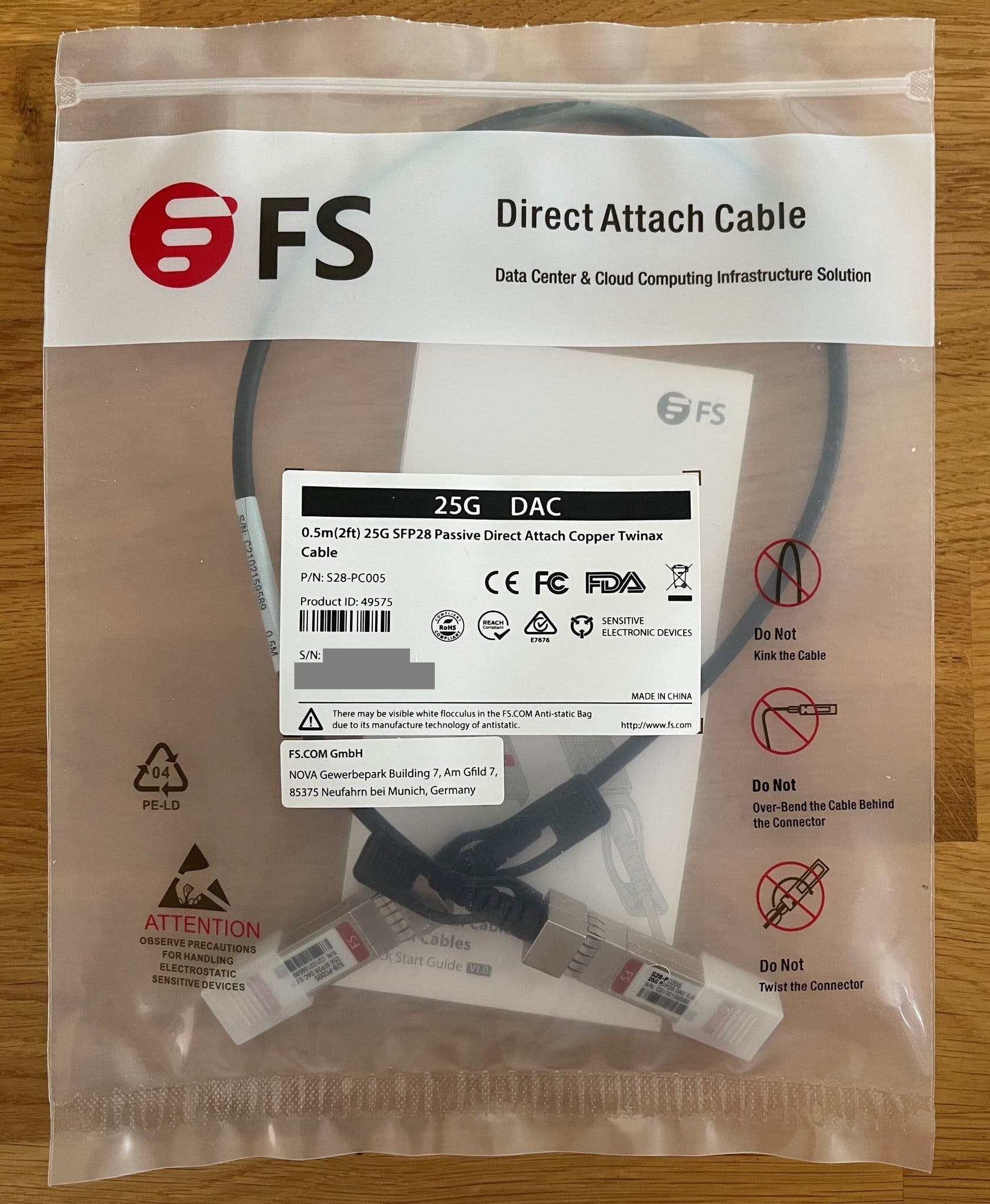 Se produkter som liknar Ny FS.com SFP28 (25Gbps) DAC .. på Tradera ...