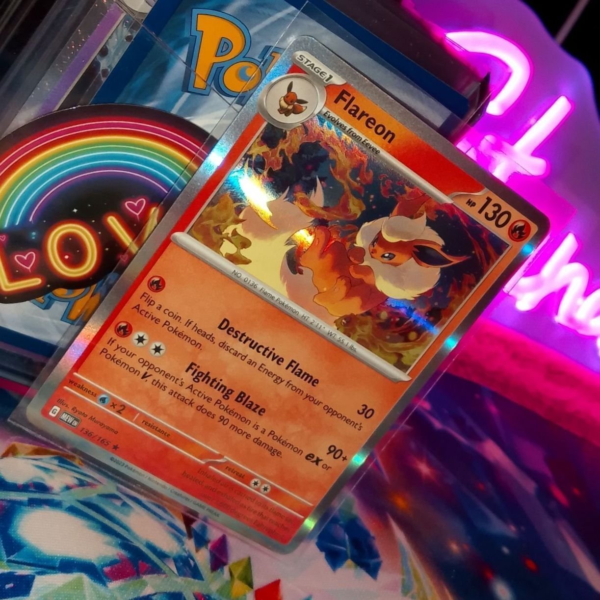 Flareon Holo Rare Mint - 136/165 - Pokemon 151 .. | Köp på Tradera ...
