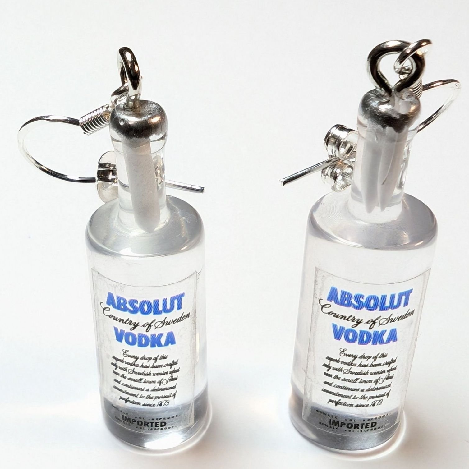 Absolut Vodka örhängen silver 925 retro punk rock | Köp på Tradera ...