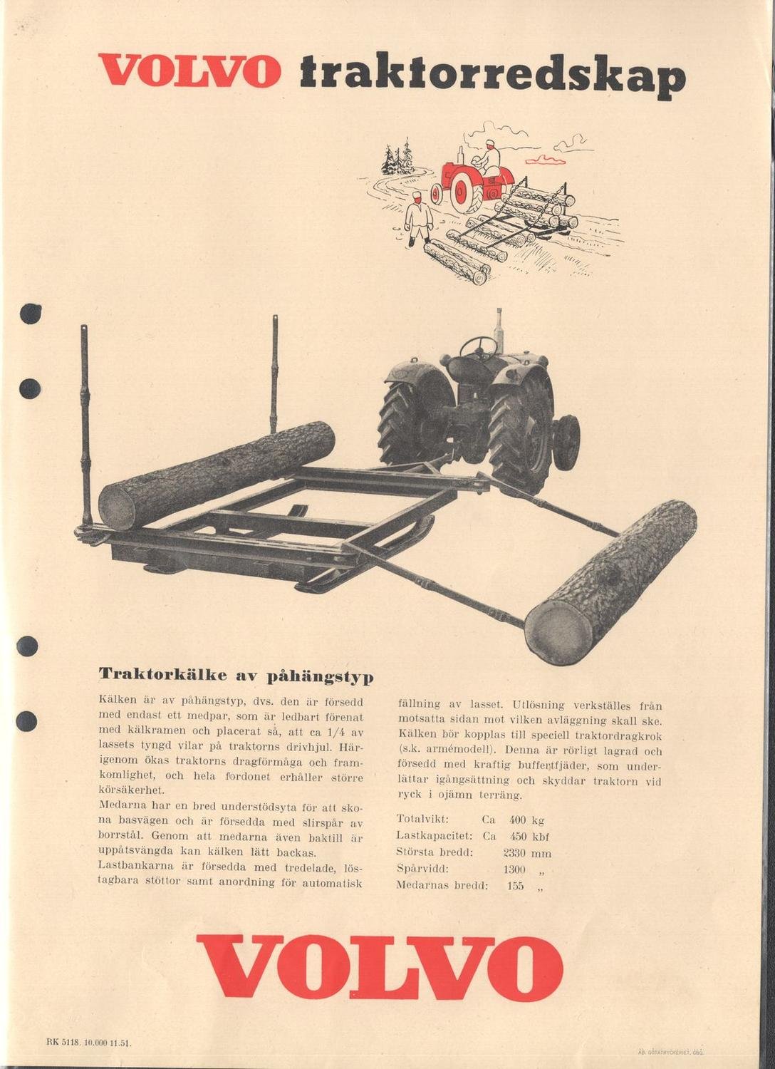 Produktblad traktor Volvo traktorredskap | Köp på Tradera (592140352)