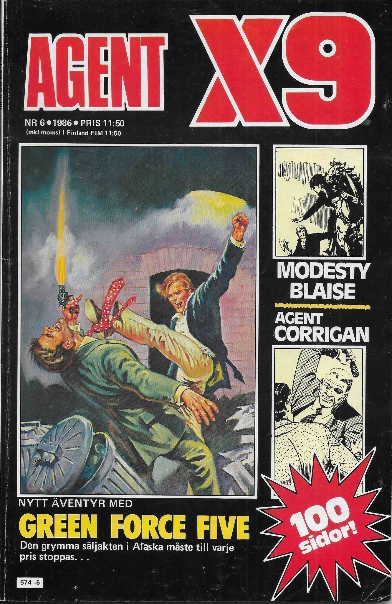 AGENT X9 nr 6 1986, Modesty Blaise Agent Corrig.. | Köp på Tradera (696720959)