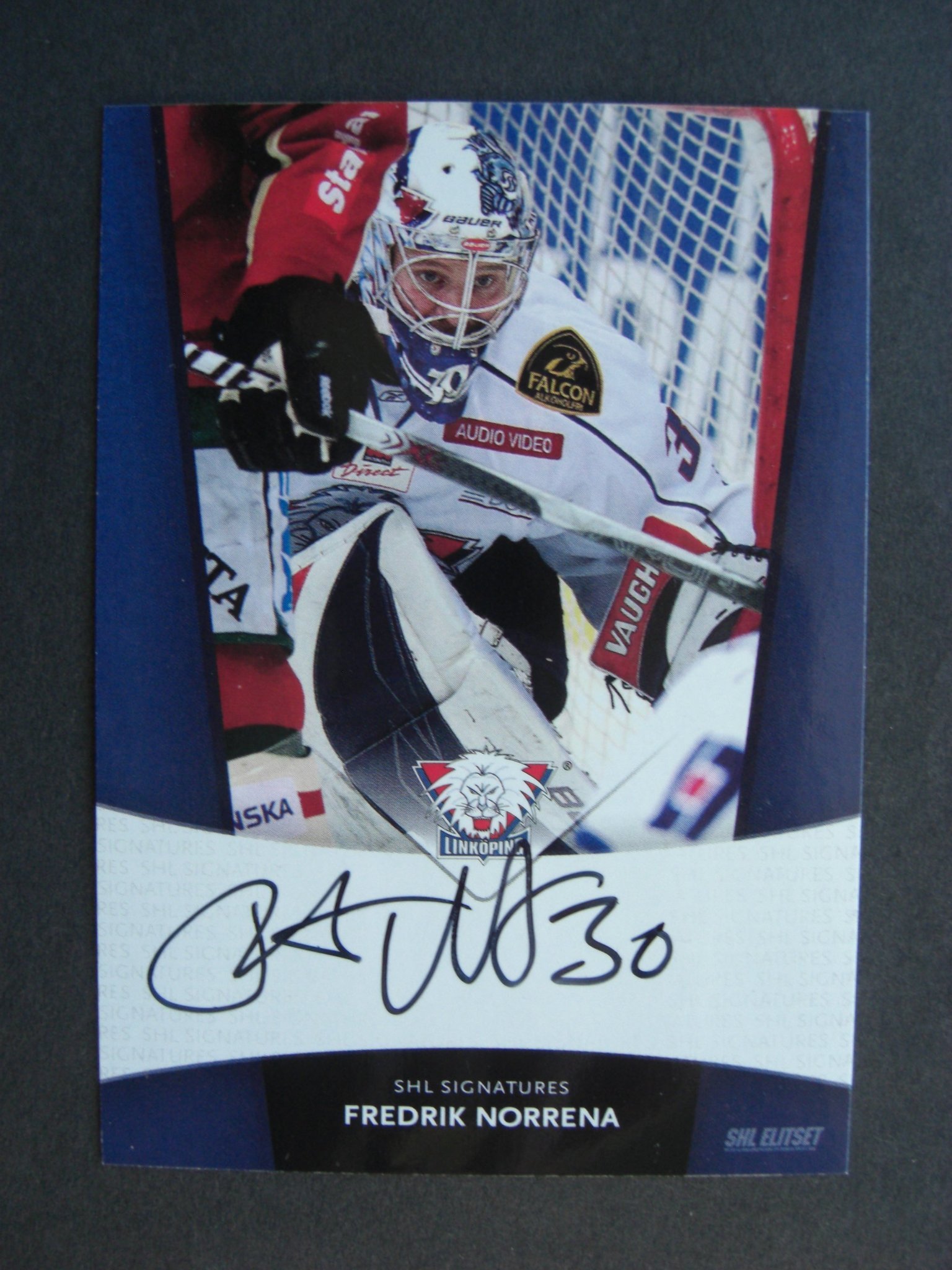 Fredrik Norrena. Linköping. SHL Signatures. Aut.. | Köp på Tradera ...