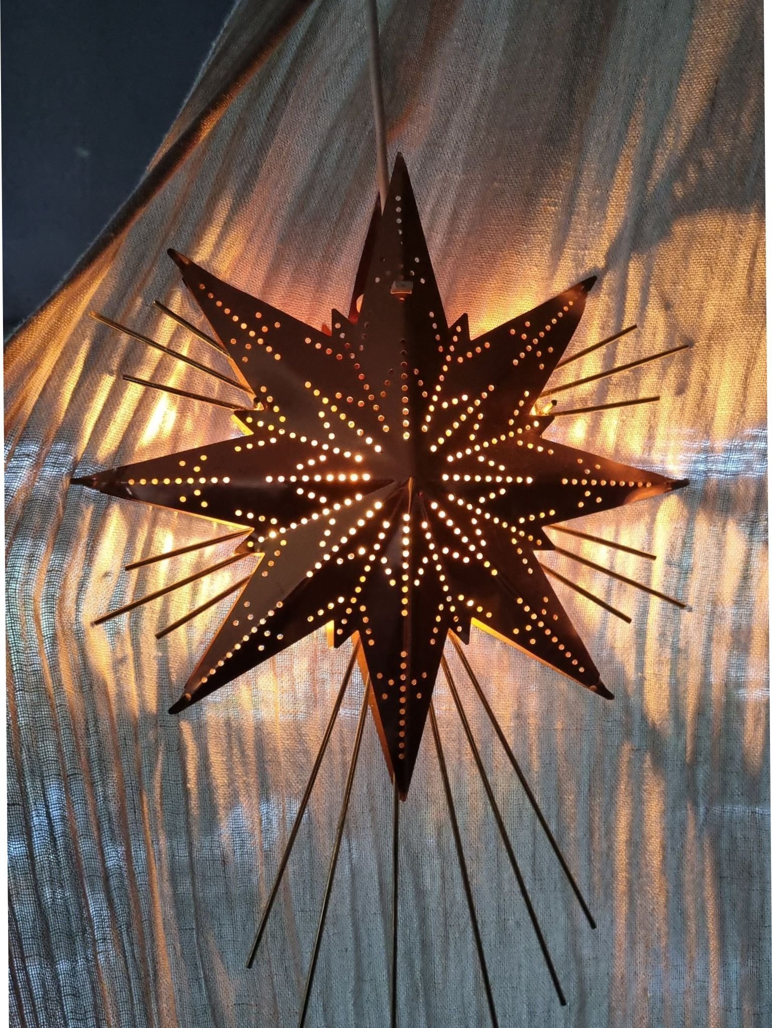 Adventsstjärna I koppar betlehem ink sladd & ko.. | Köp på Tradera ...