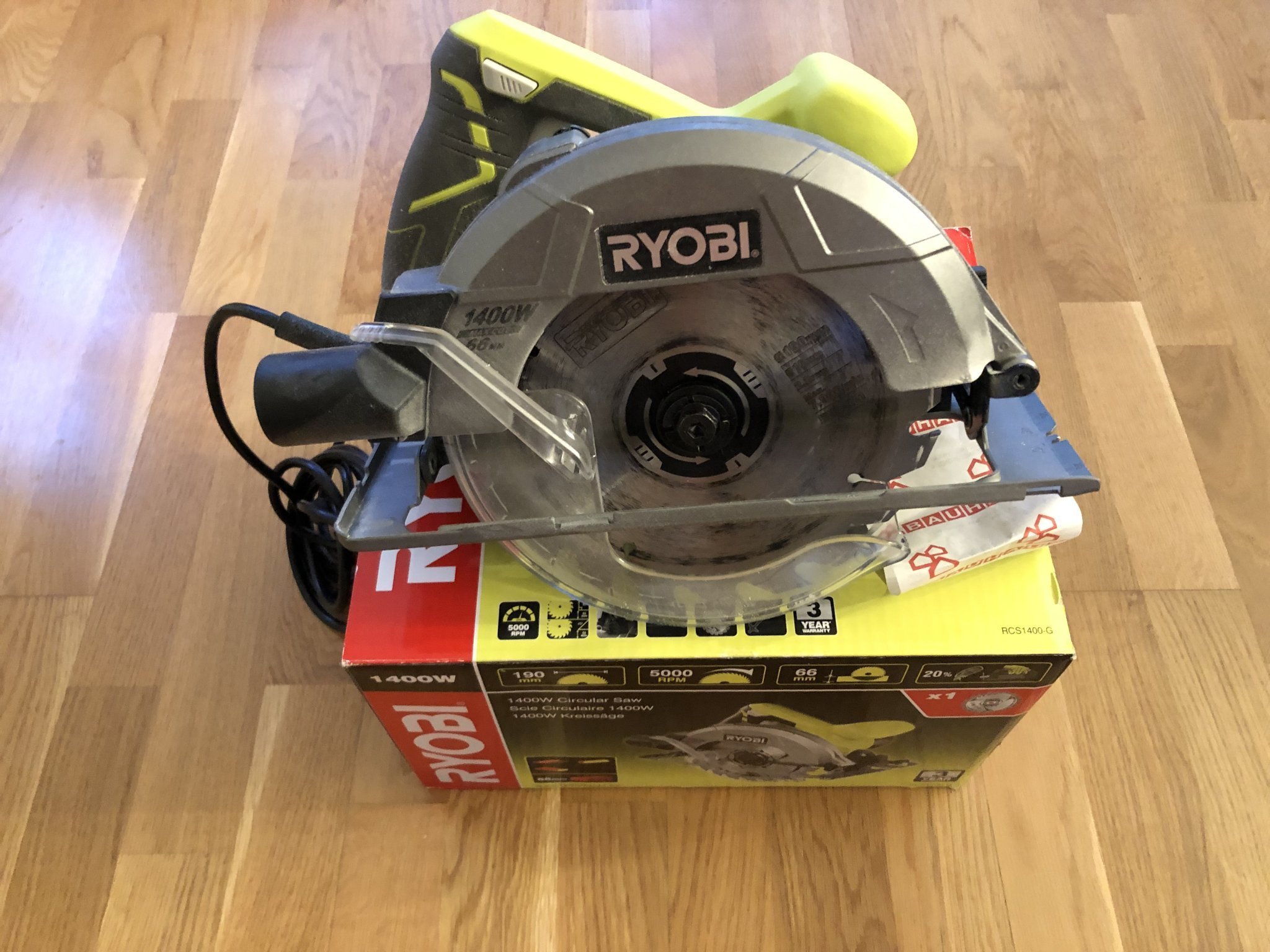 CIRKELSÅG RYOBI RCS1400-G 1400W ELDRIVEN (357164000) ᐈ Köp på Tradera