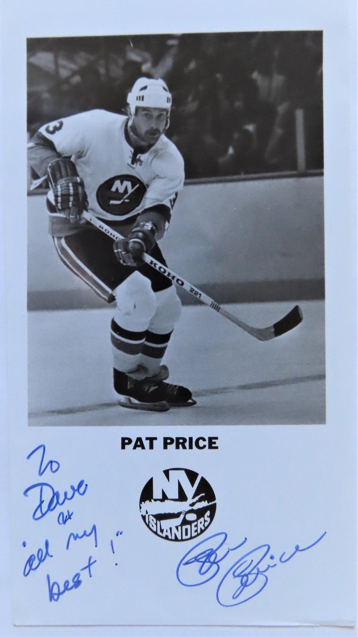 Autograf av Pat Price, New York Islanders. På e.. | Köp på Tradera ...