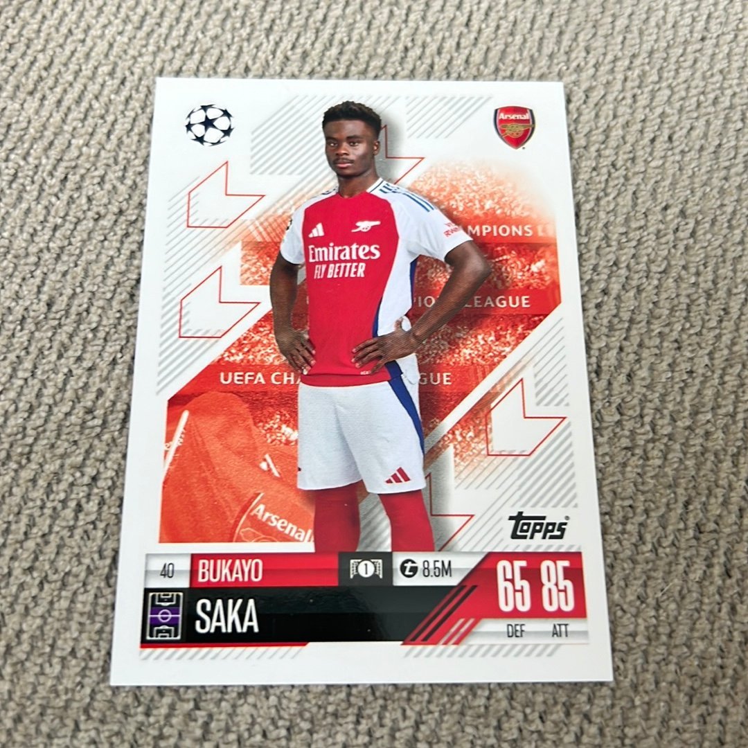 Bukayo Saka TOPPS Match Attax 24/25 Card # 40. .. | Köp på Tradera ...