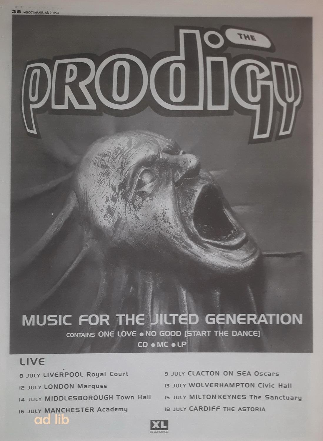 PRODIGY - MUSIC FOR THE JILTED GENERATION, STOR.. | Köp på Tradera ...