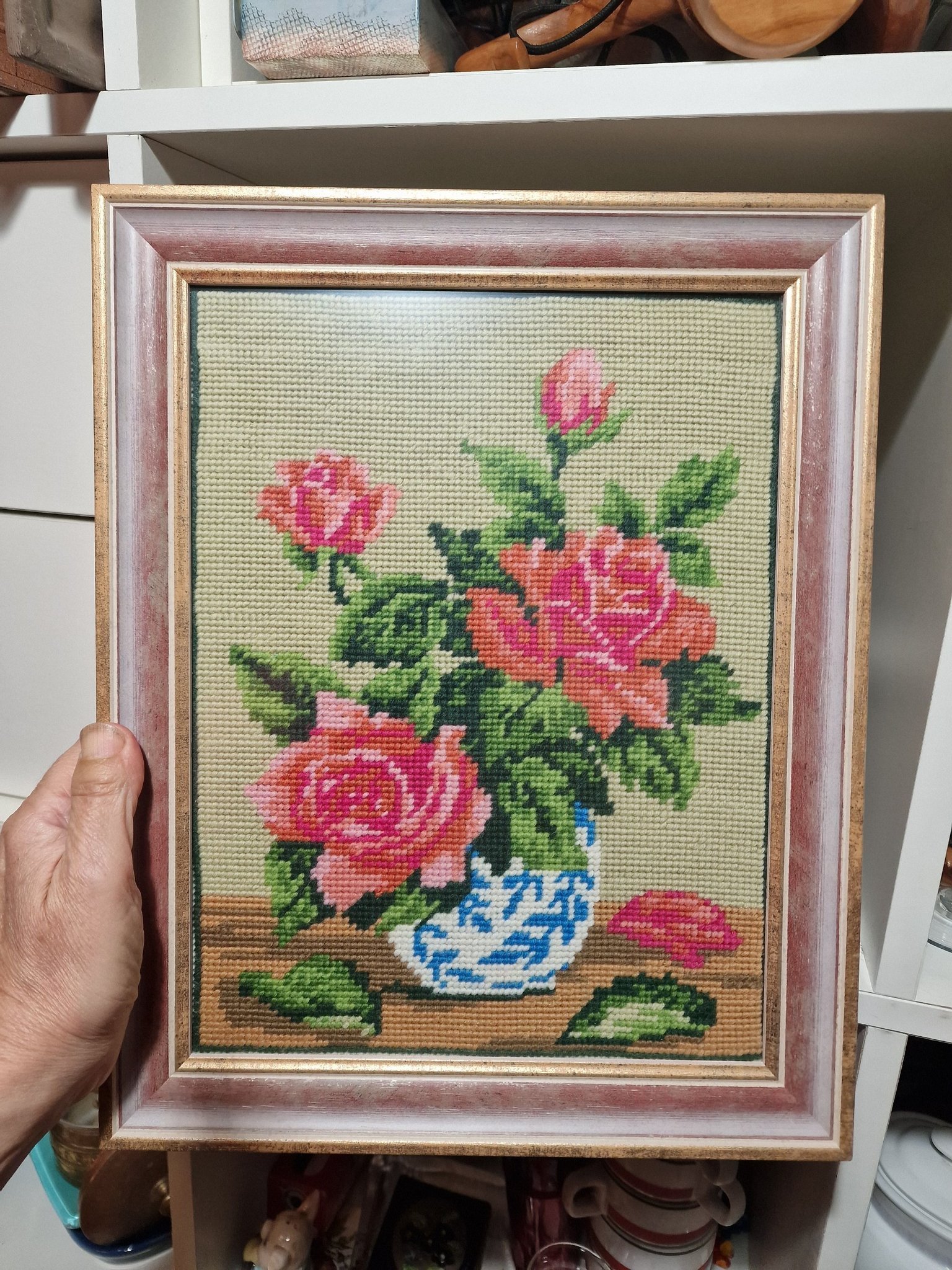 Mycket fin broderad tavla i väldigt snygg ram m.. | Köp på Tradera ...