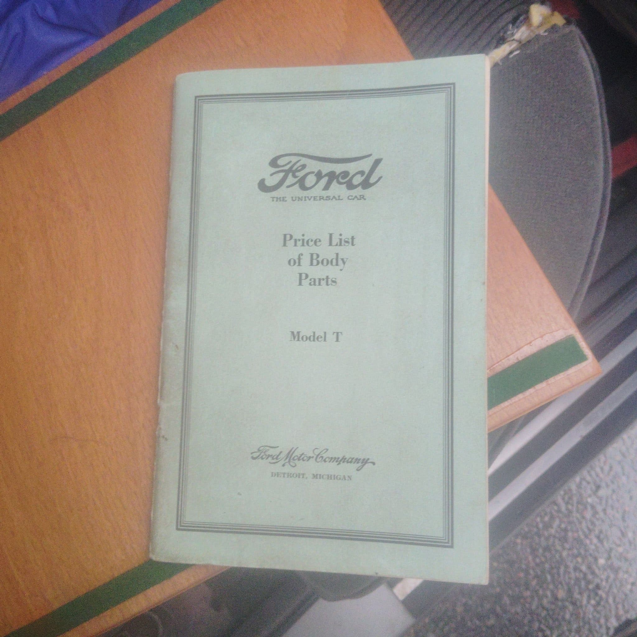 Ford Model T - Price List of Bo.. | Köp från Retrodelar på Tradera ...