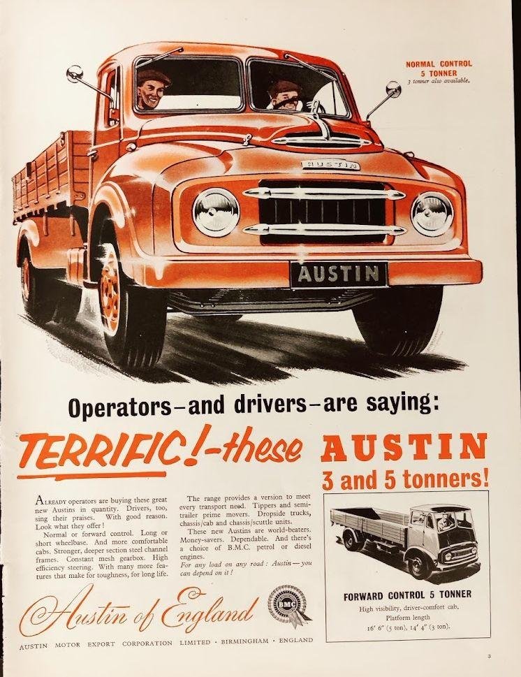 Austin 5 Tonner Lastbil (reklamannons) 1955 | Köp på Tradera (525702087)