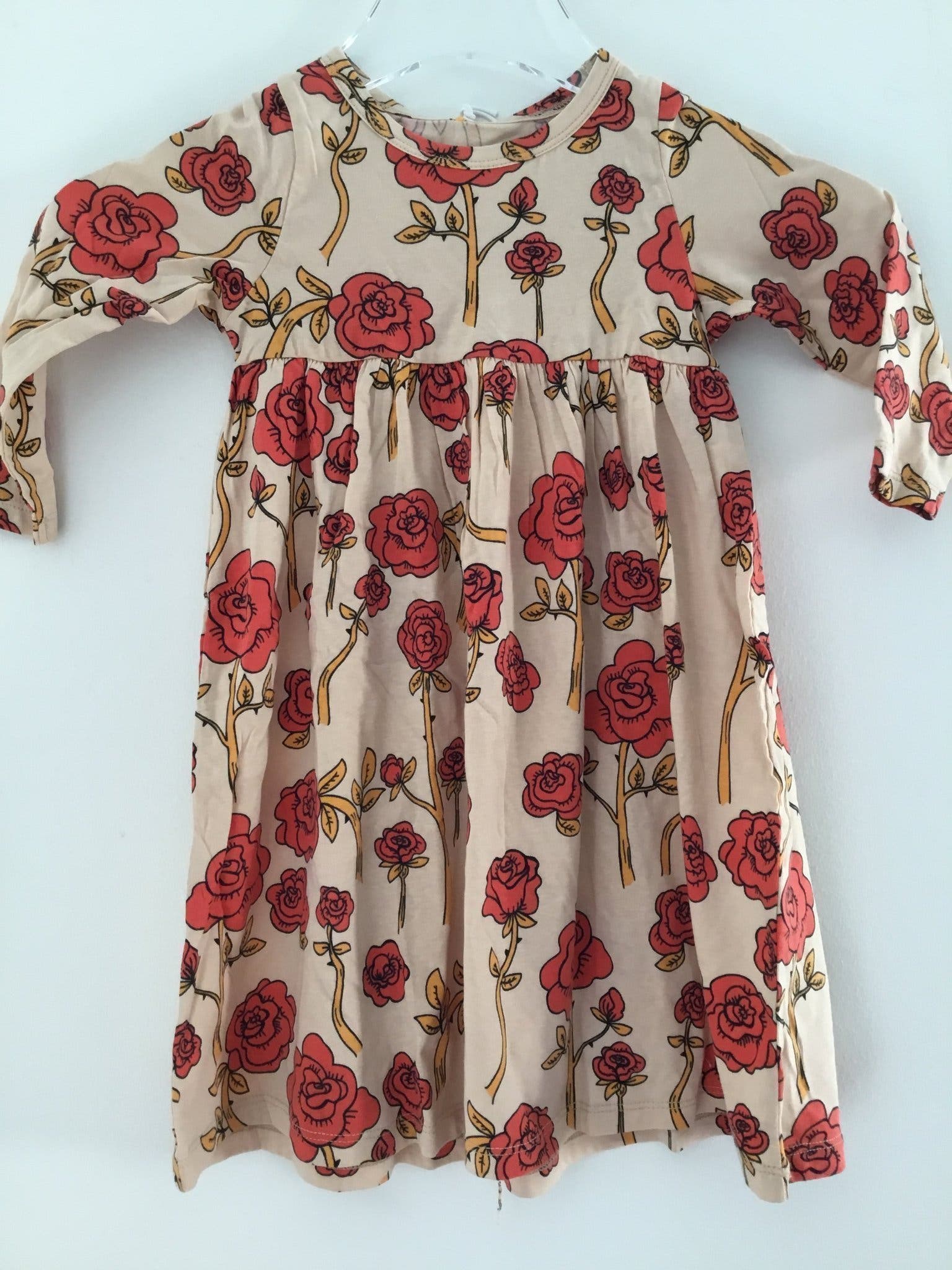 Mini Rodini 80/86 ny klänning roses ls dress red | Köp på Tradera ...