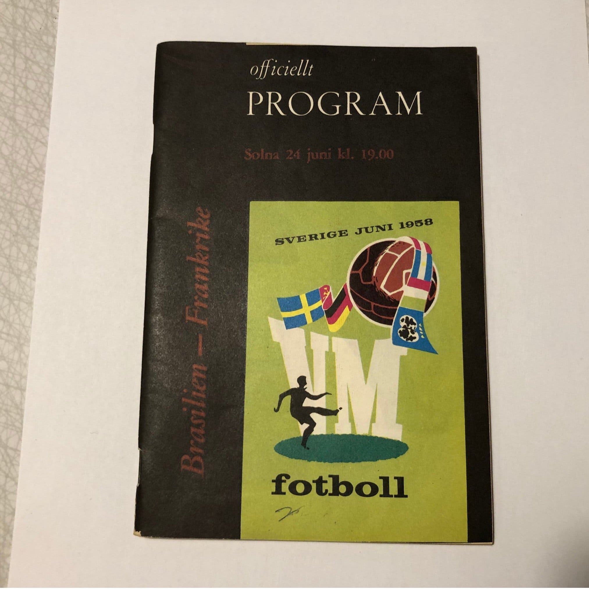 FIFA World Cup Football 1958 Brazil - France Se.. | Köp på Tradera ...