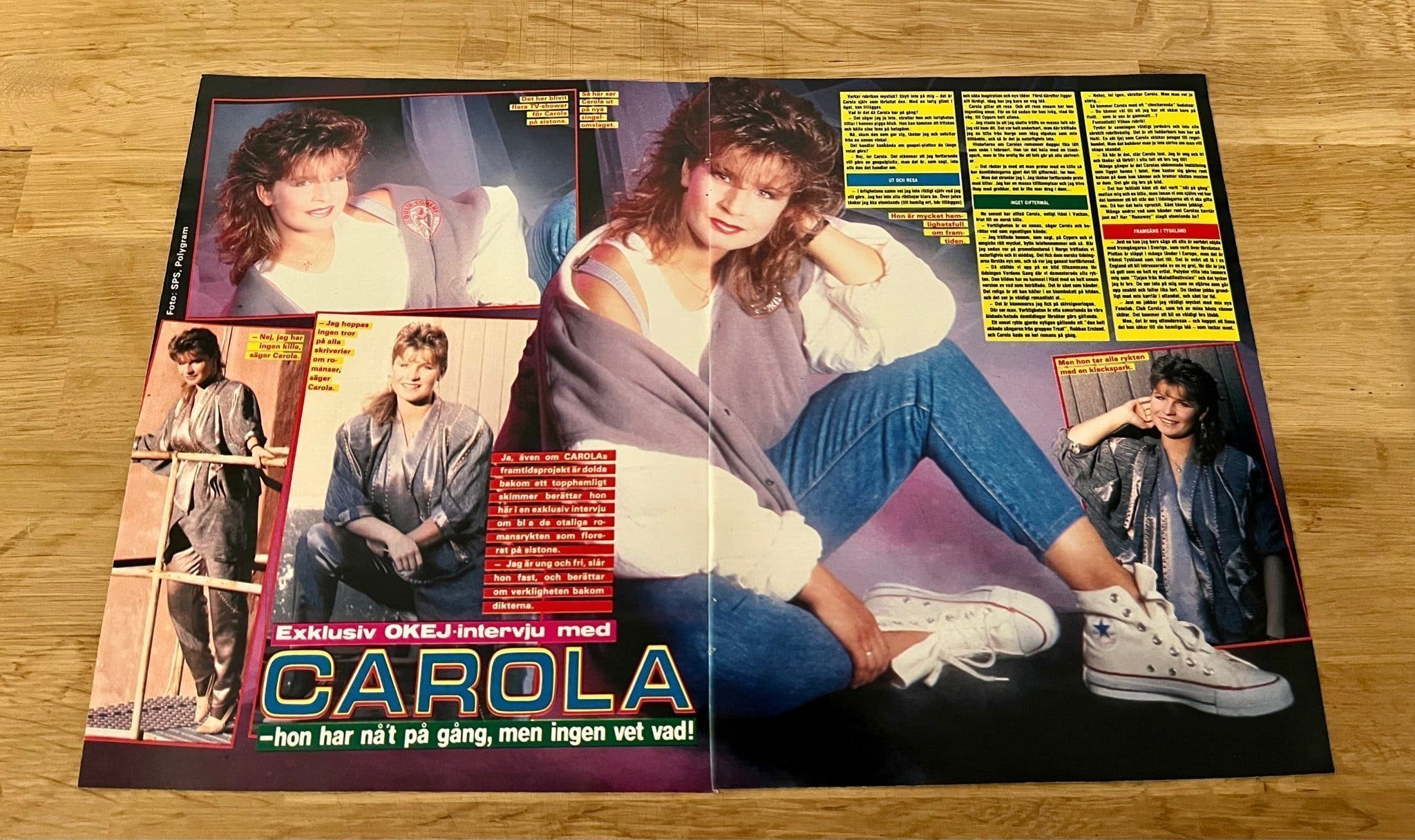 Carola Häggkvist 1986 reportage poster tidninge.. | Köp på Tradera ...