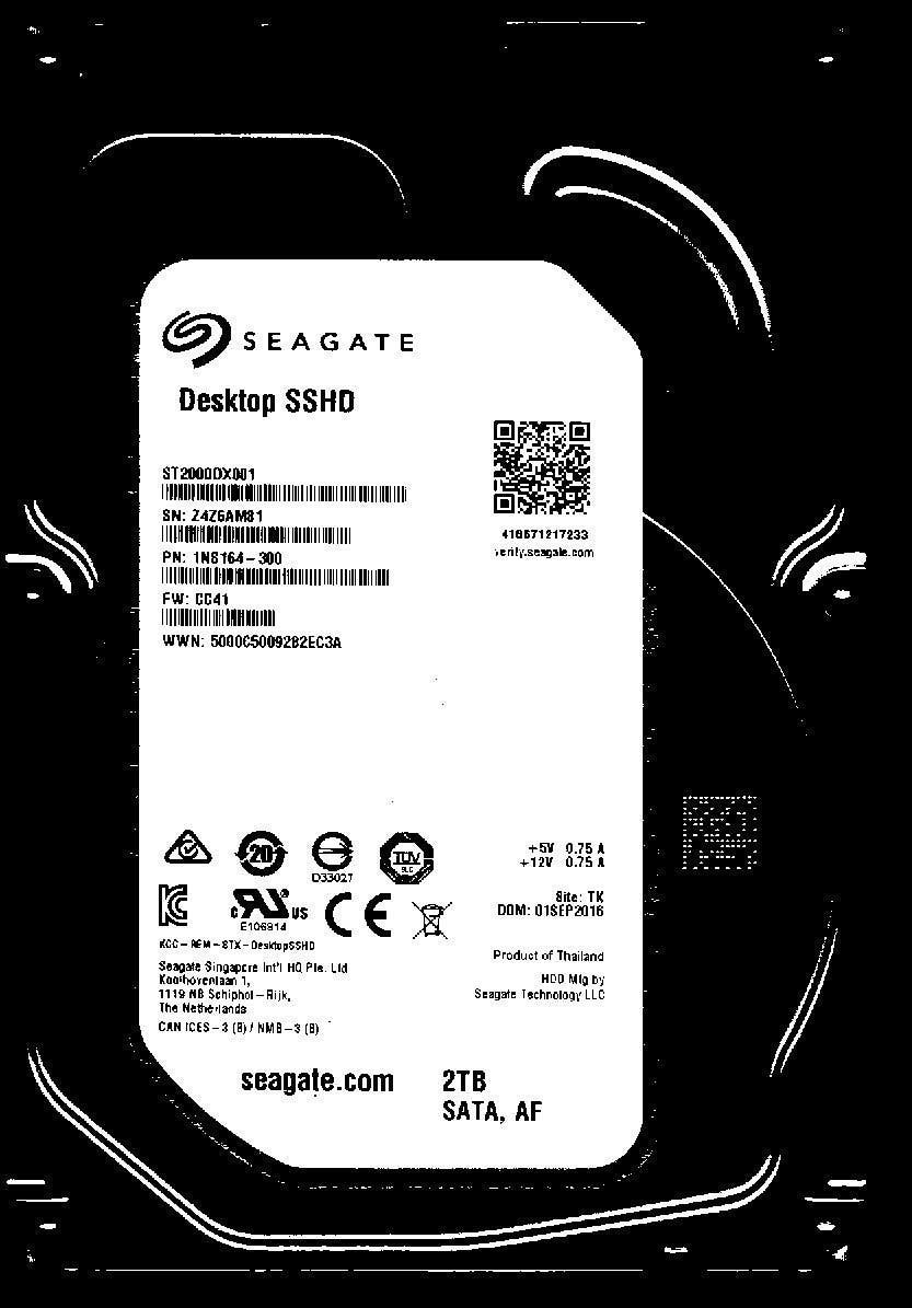Seagate Desktop SSHD 2TB SATA Hard Drive - Scru.. | Köp på Tradera ...