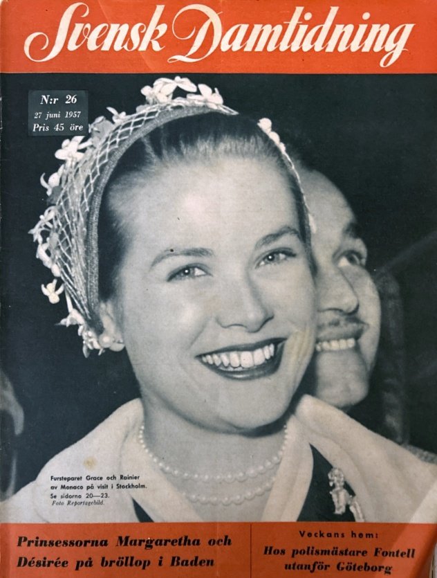 Svensk dam 26 1957 Grace Kelly, Ernst Fontell, .. | Köp på Tradera ...