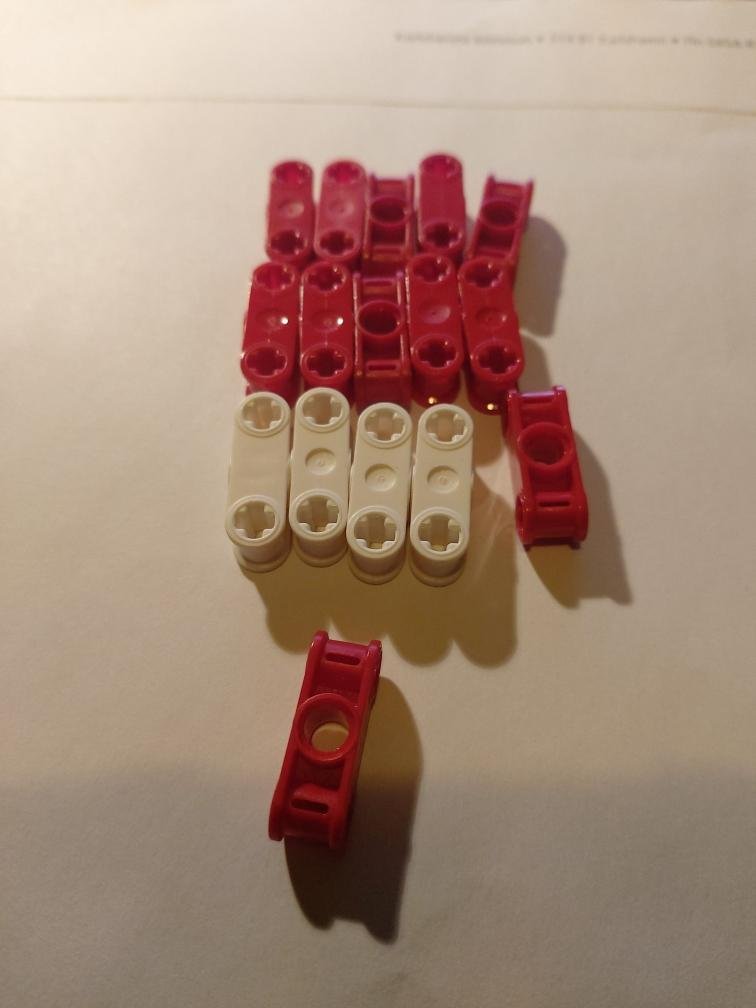 lego technic röd vit 1x3 axel pin connector per.. | Köp på Tradera ...