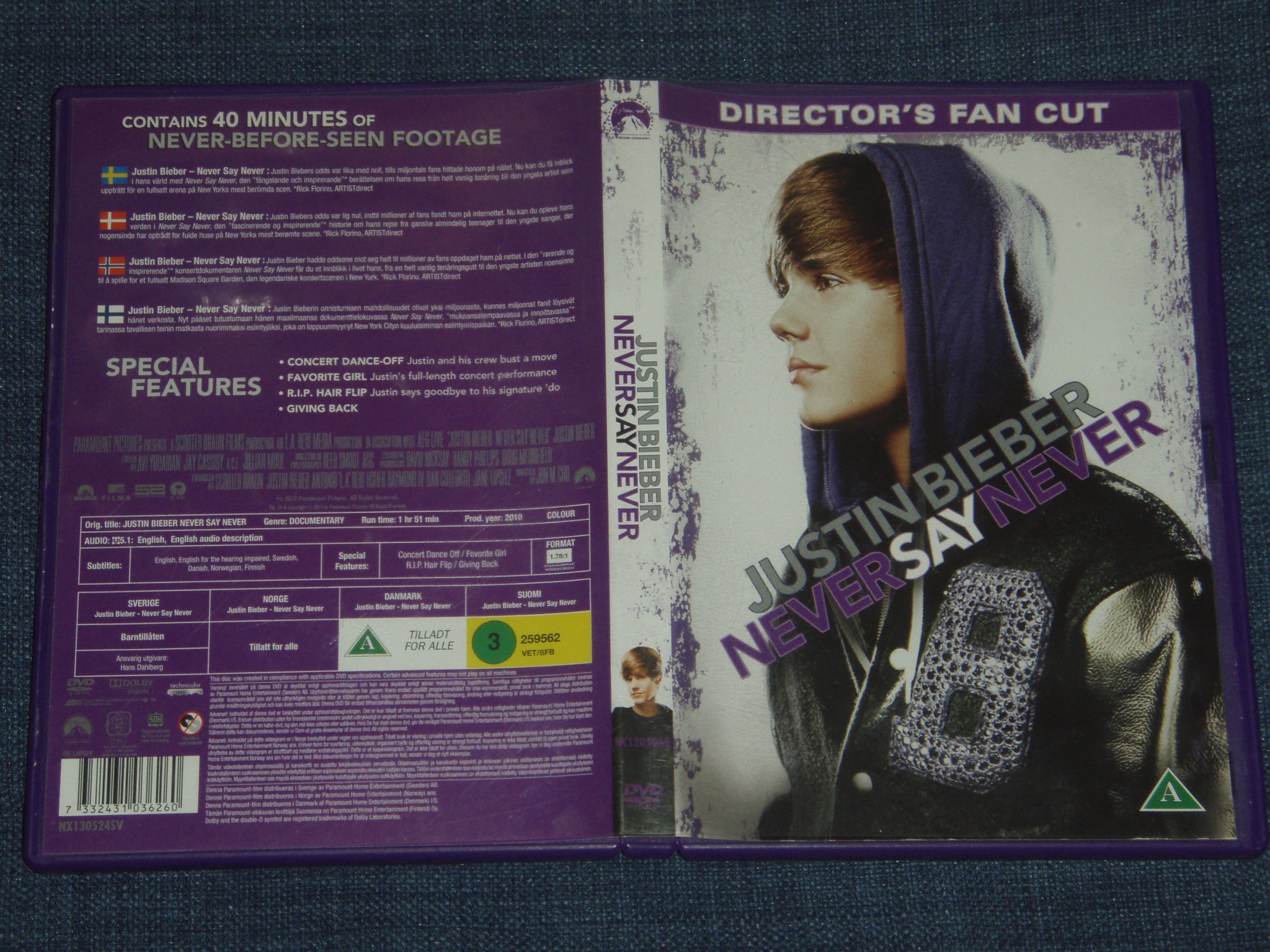 Justin Bieber: Never say never Engelsk ljud & s.. | Köp på Tradera ...