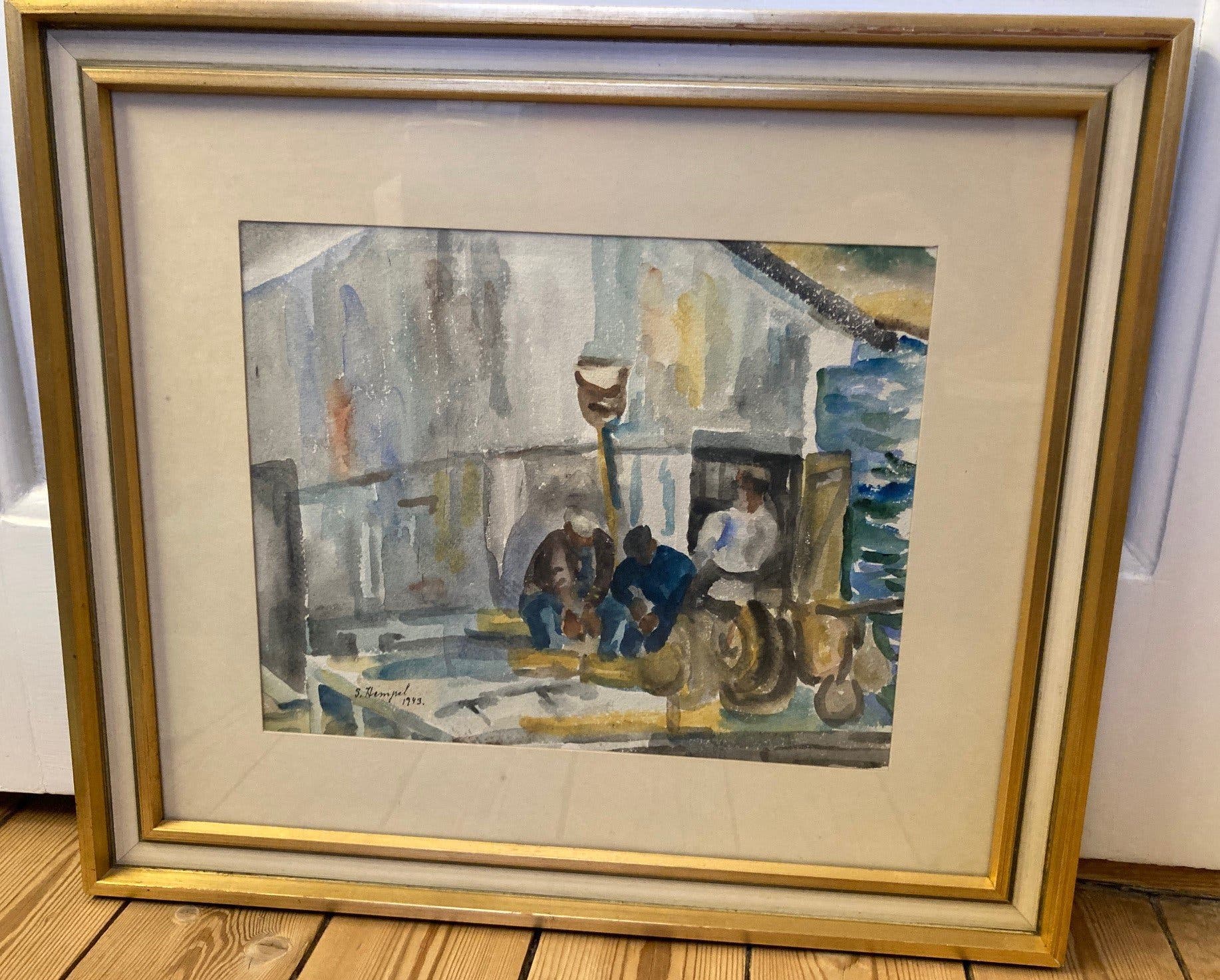 Se produkter som liknar Akvarell - Sven Hempel. 1943,.. på Tradera ...