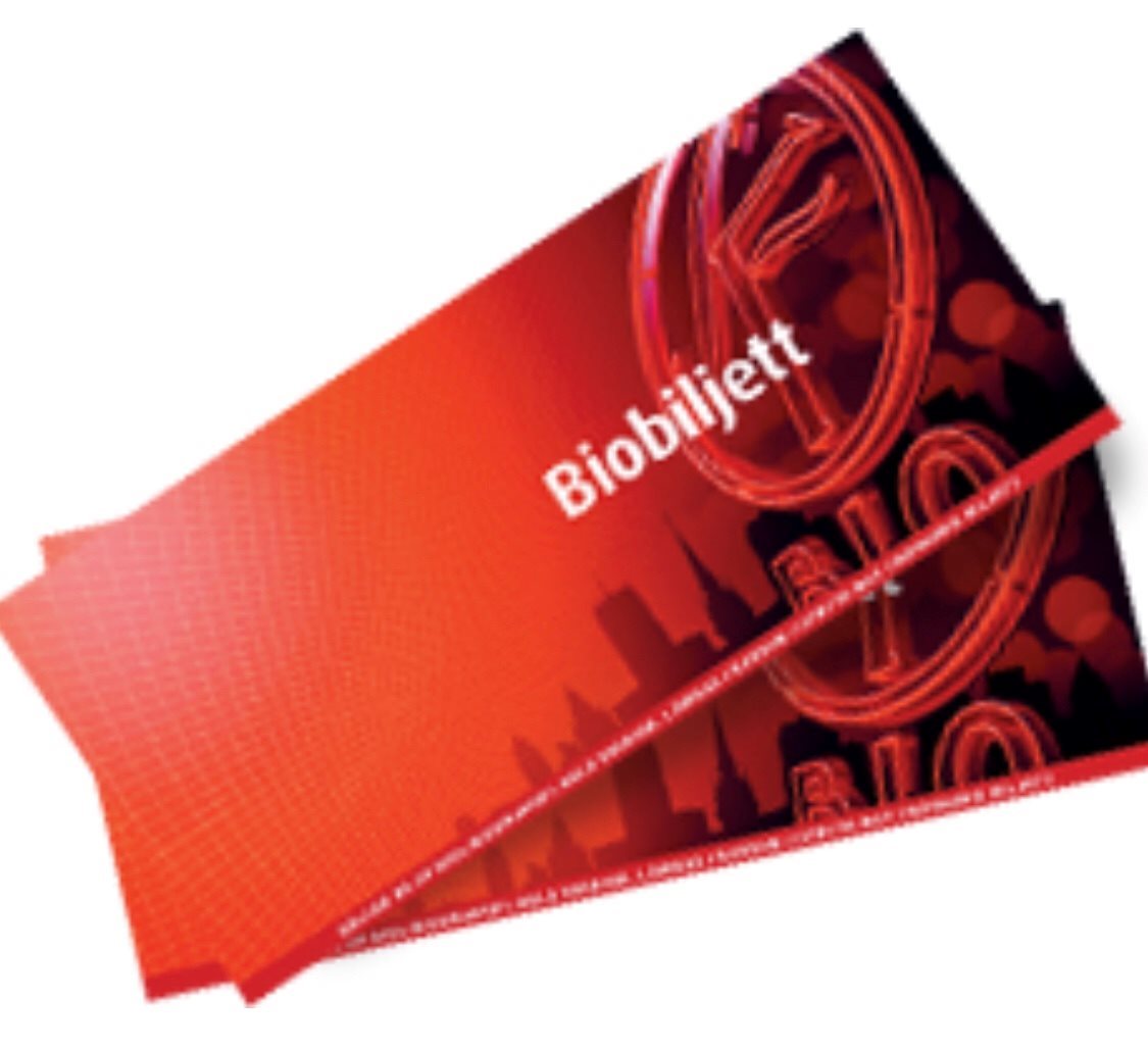 2 st SF biobiljetter (värdekoder) (330128818) ᐈ Köp på Tradera