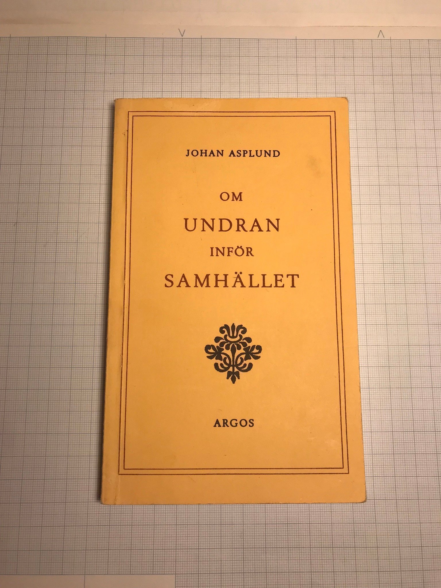 Undran inför Samhället av Johan Asplund | Köp på Tradera (654328569)