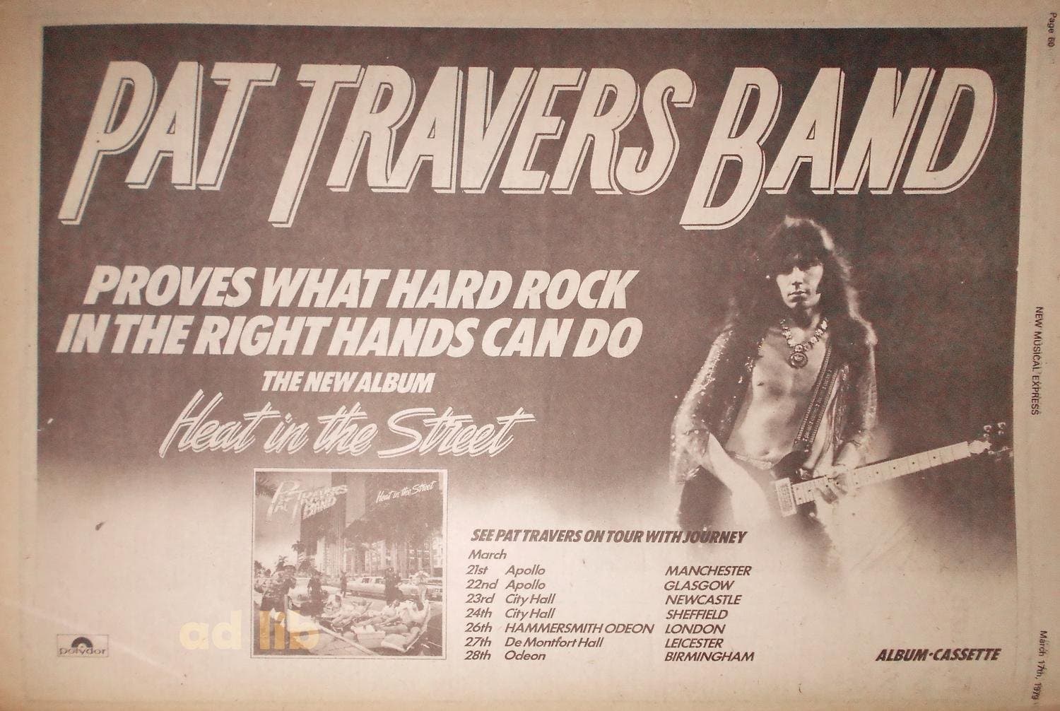 PAT TRAVERS - HEAT IN THE STREET, UK TOUR WITH .. | Köp på Tradera ...