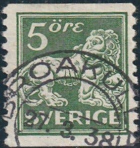 F143c Stående lejon T2 stpl. Broakulla 27.3.38 | Köp på Tradera (736879550)