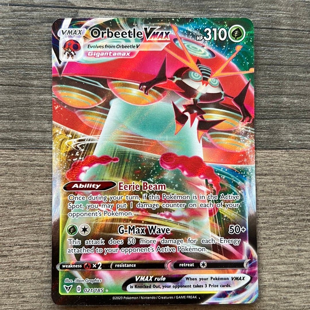 Se produkter som liknar Orbeetle VMAX Pokémonkort på Tradera (692652633)