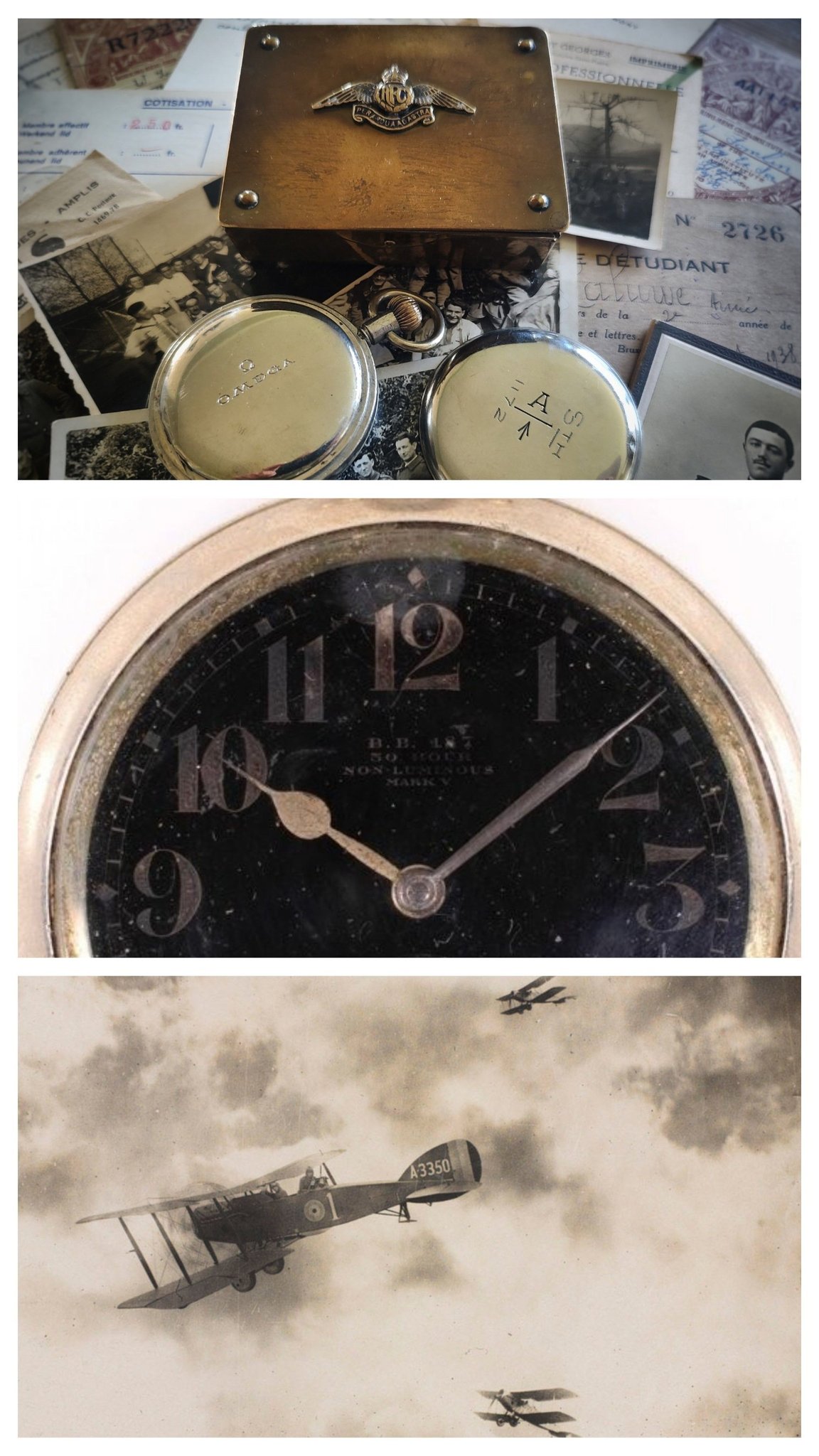 RARE WWI SET! OMEGA MARK V RFC COCKPIT WATCH + .. | Köp på Tradera ...