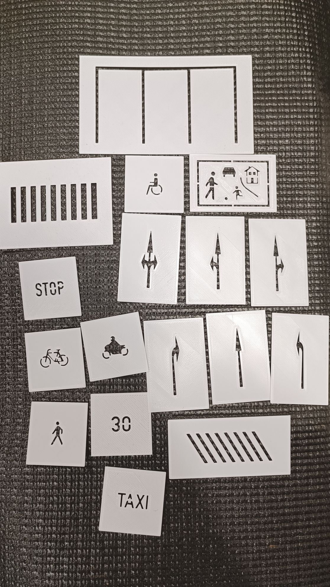 Schabloner vägmålning skala H0 | Köp från 3D_printing på Tradera ...