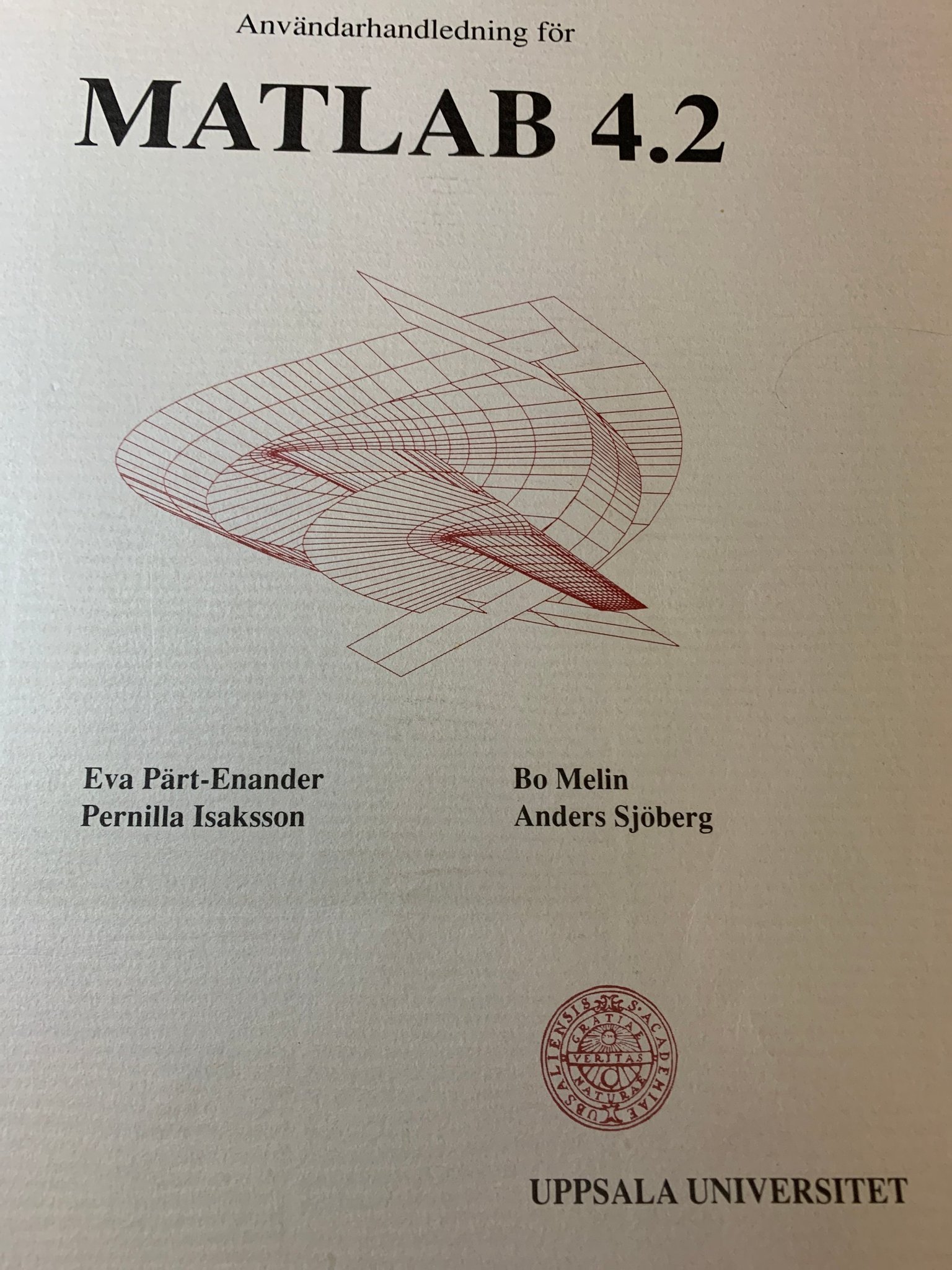 Användarhandledning för MATLAB 4.2, av Eva Pärt.. | Köp på Tradera ...