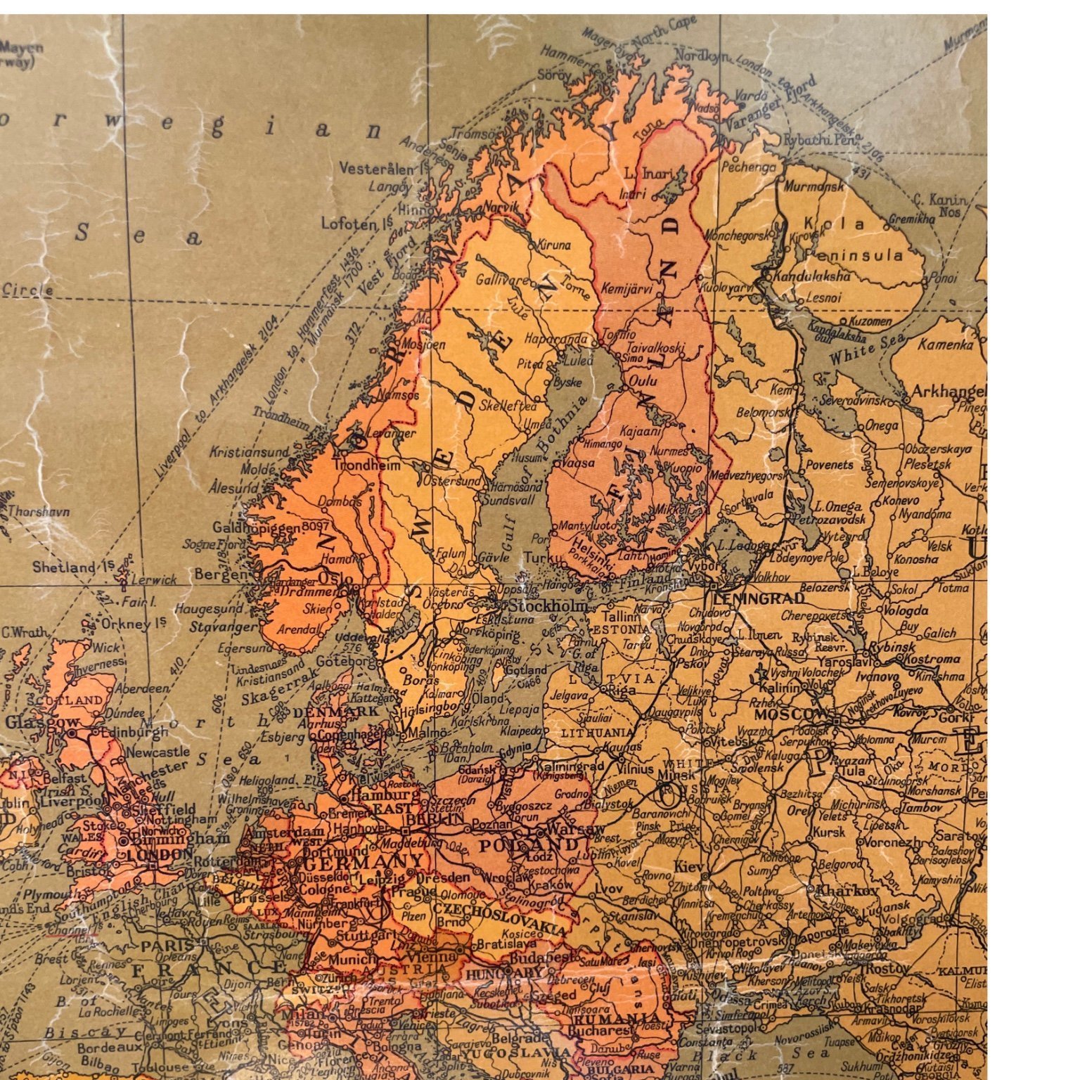 Världs karta vintage antik gammal karta över vä.. | Köp på Tradera ...